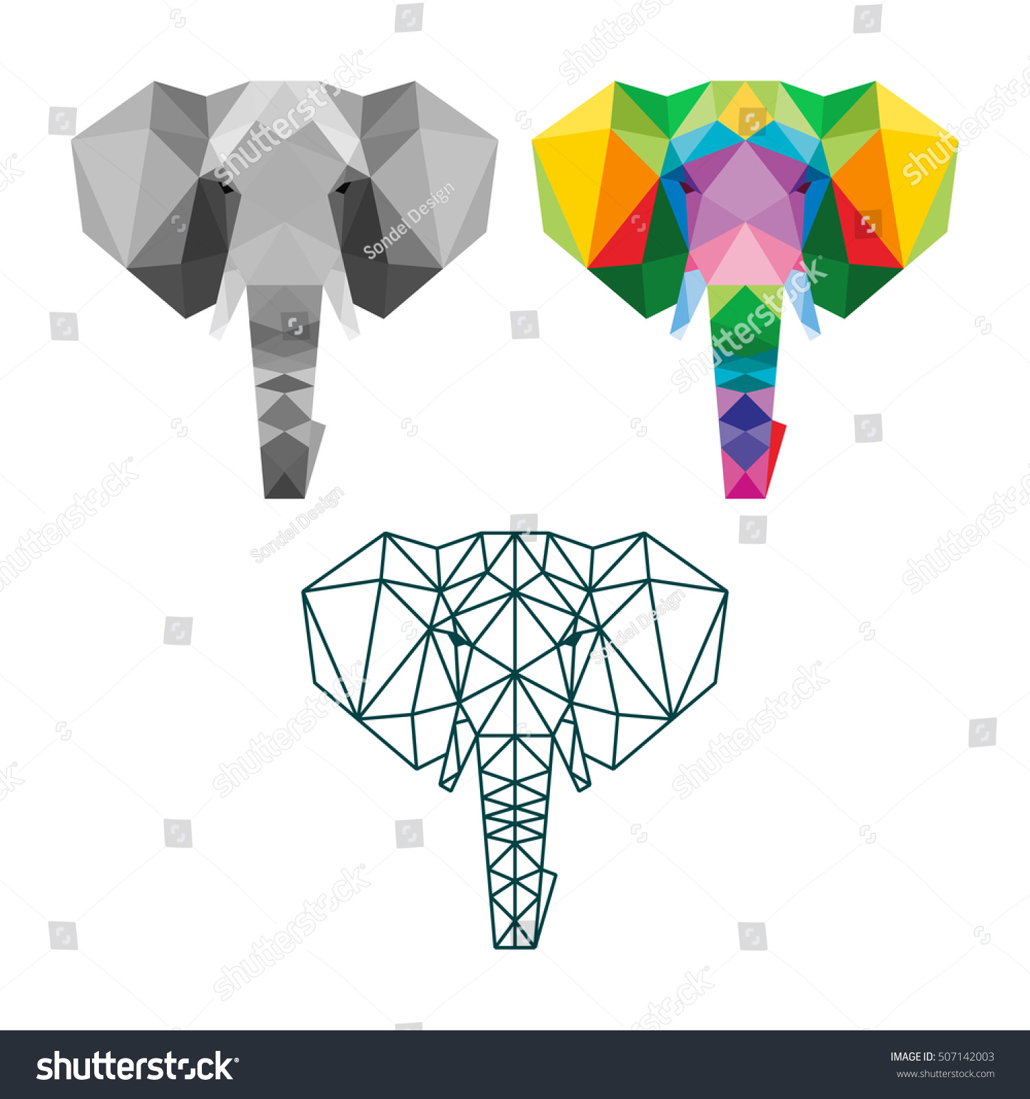 PLANTILLA DE ÍCONO DE LOGO POLÍGONAL: vector de stock (libre de ...