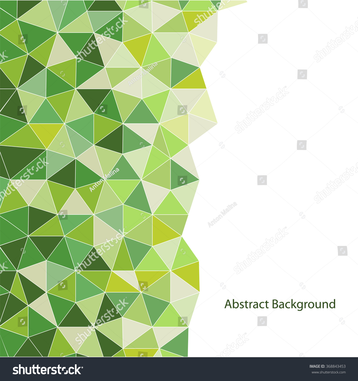 Polygon Vector Background Green Polygonal Abstract Stock Vector ...