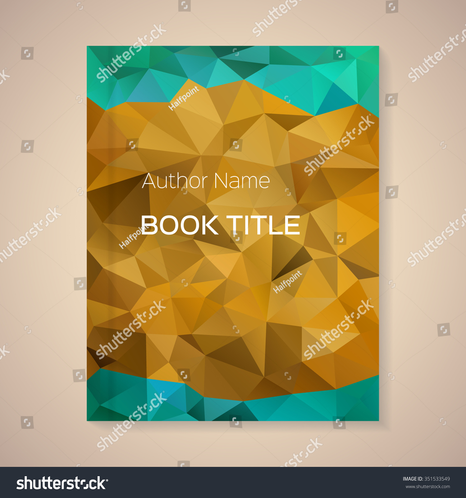 Polygonal Vector Design Template Layout Book Stock Vector (Royalty Free ...
