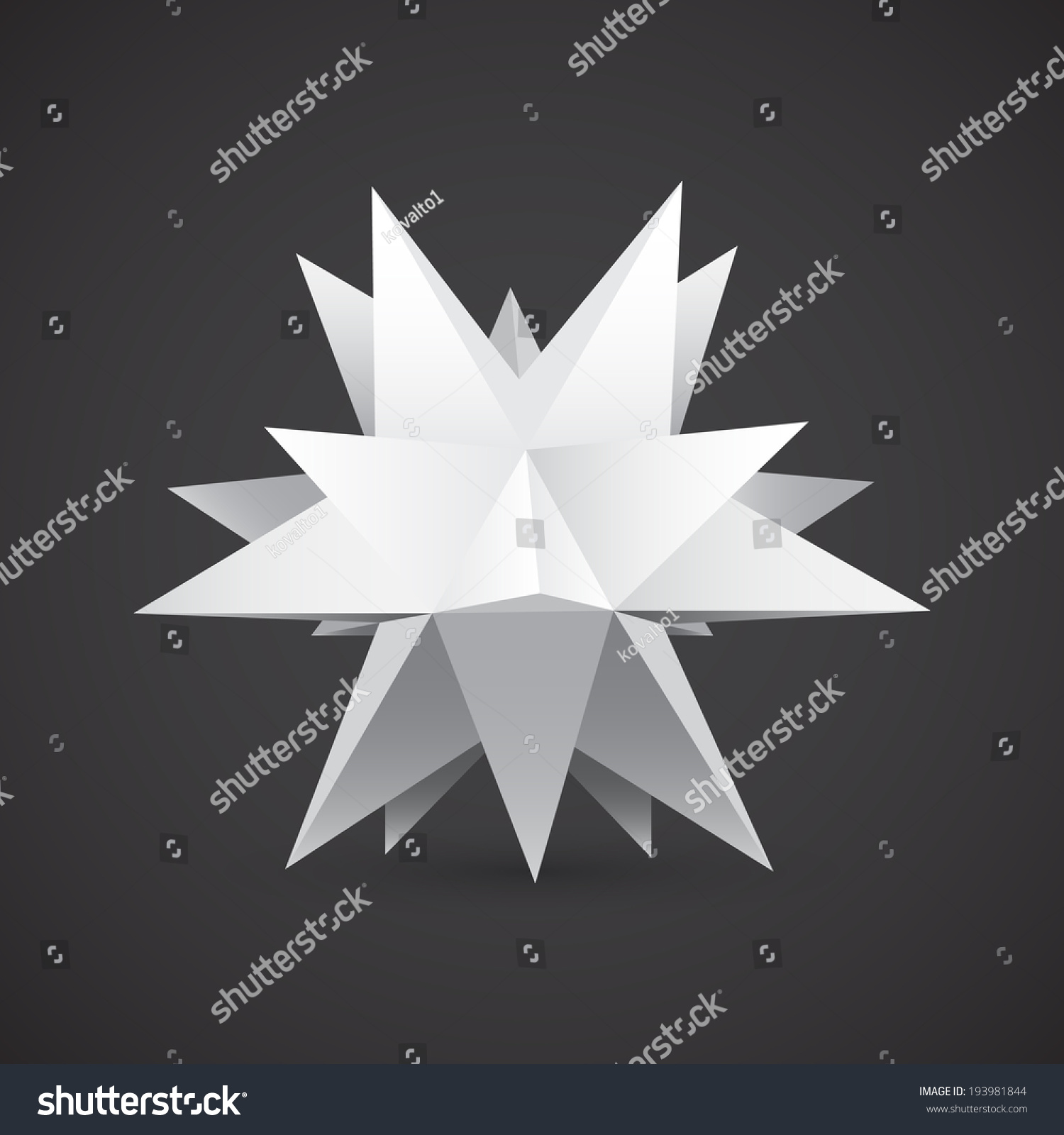Polyhedron Star Shape Stock Vector (Royalty Free) 193981844 | Shutterstock