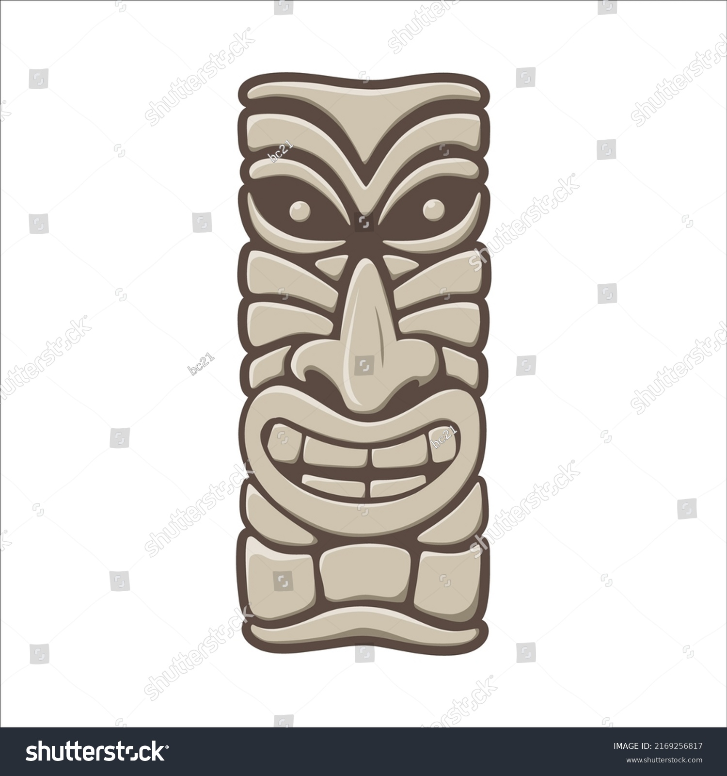 Polynesian God Statue Vector Artwork Stock Vector (Royalty Free ...