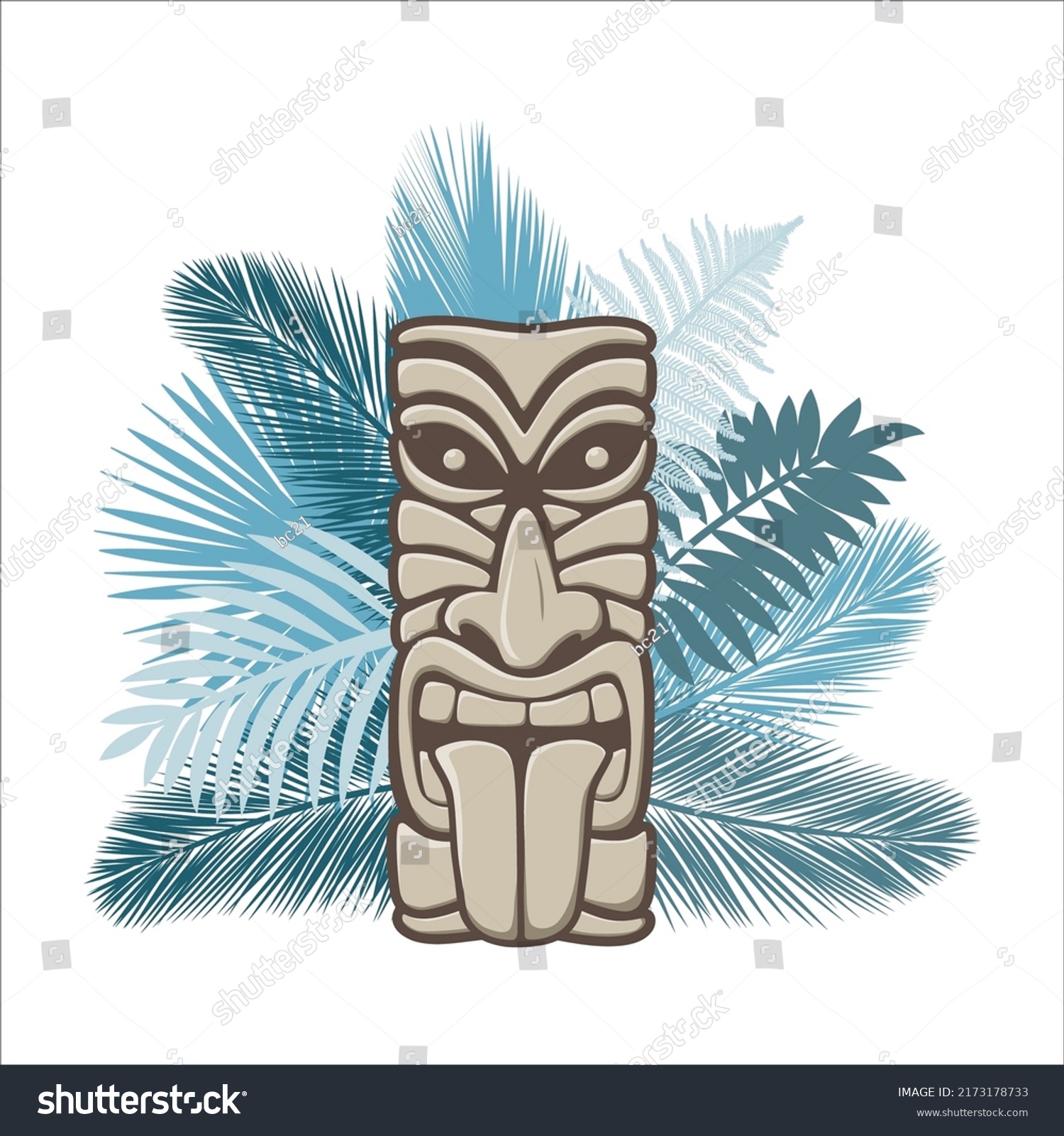 Polynesian God Statue Vector Artwork Stock Vector (Royalty Free ...