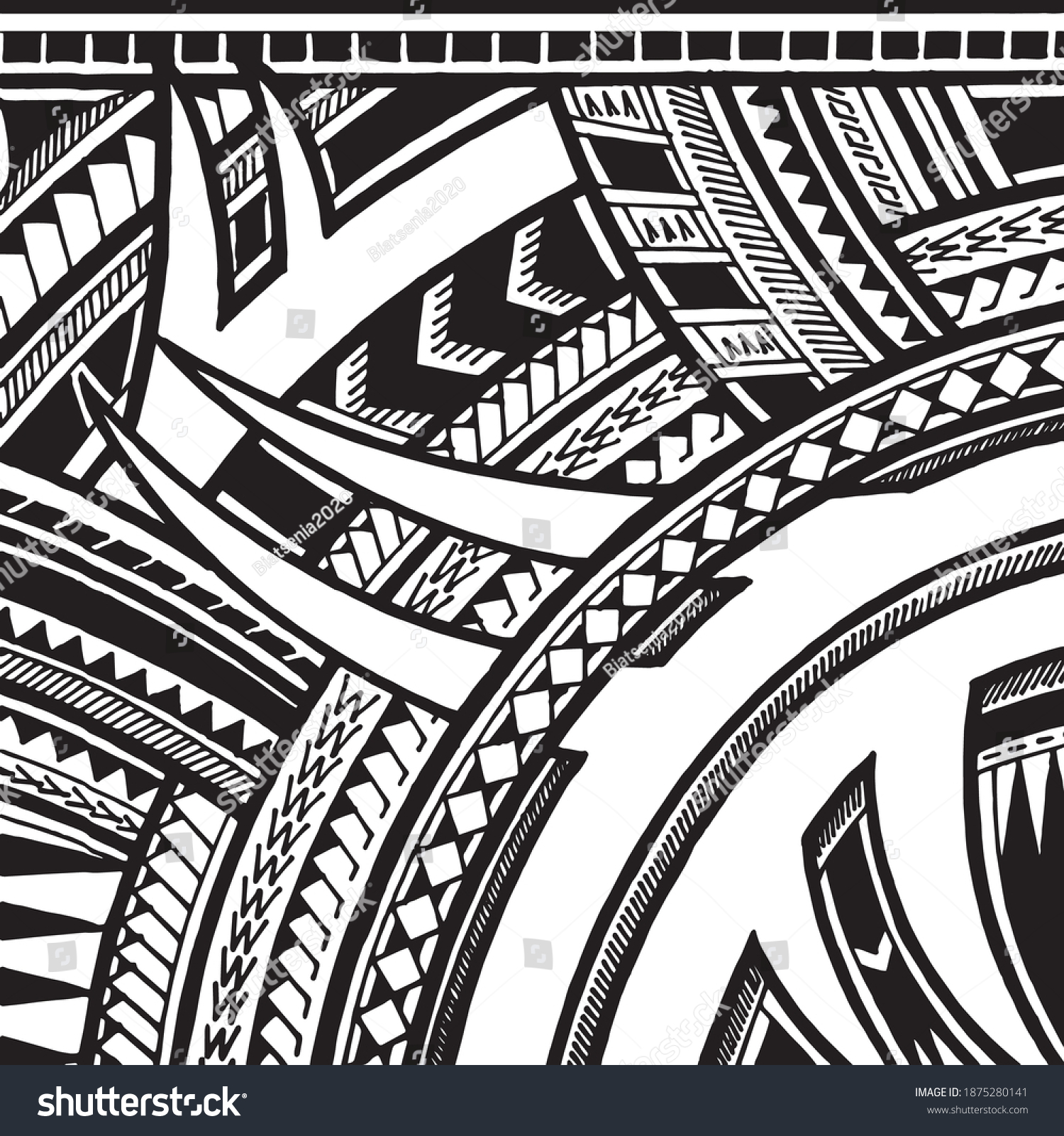 Polynesian Ornaments Tattoo Design Vector Stock Vector (Royalty Free ...
