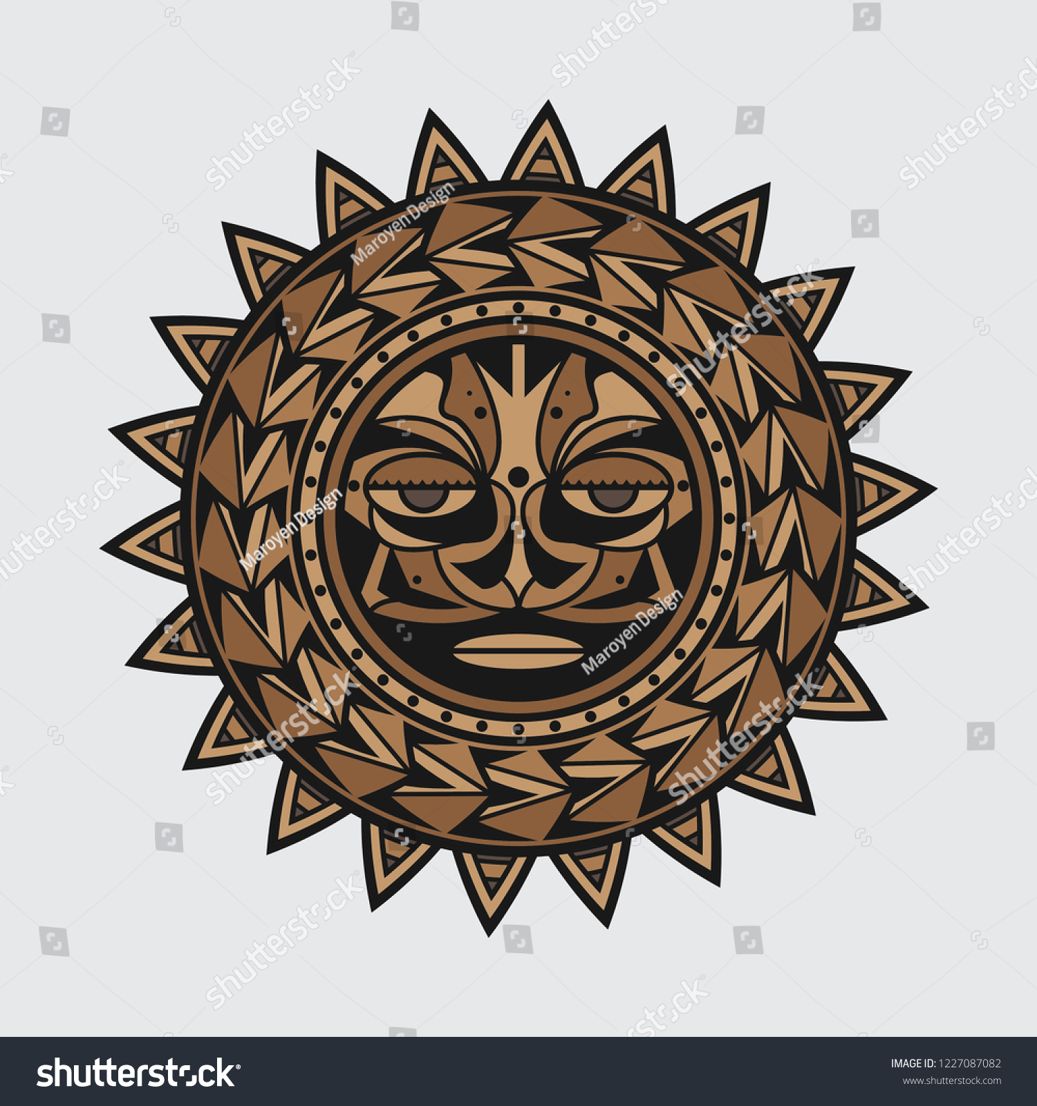 Polynesian Tattoo Design Face Vector Eps Stock Vector (Royalty Free ...