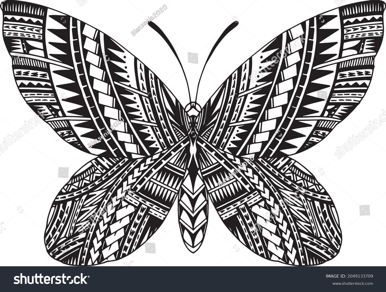 폴리네시안 타투 디자인 곤충 벡터 스톡 벡터(로열티 프리) 2049133709 | Shutterstock