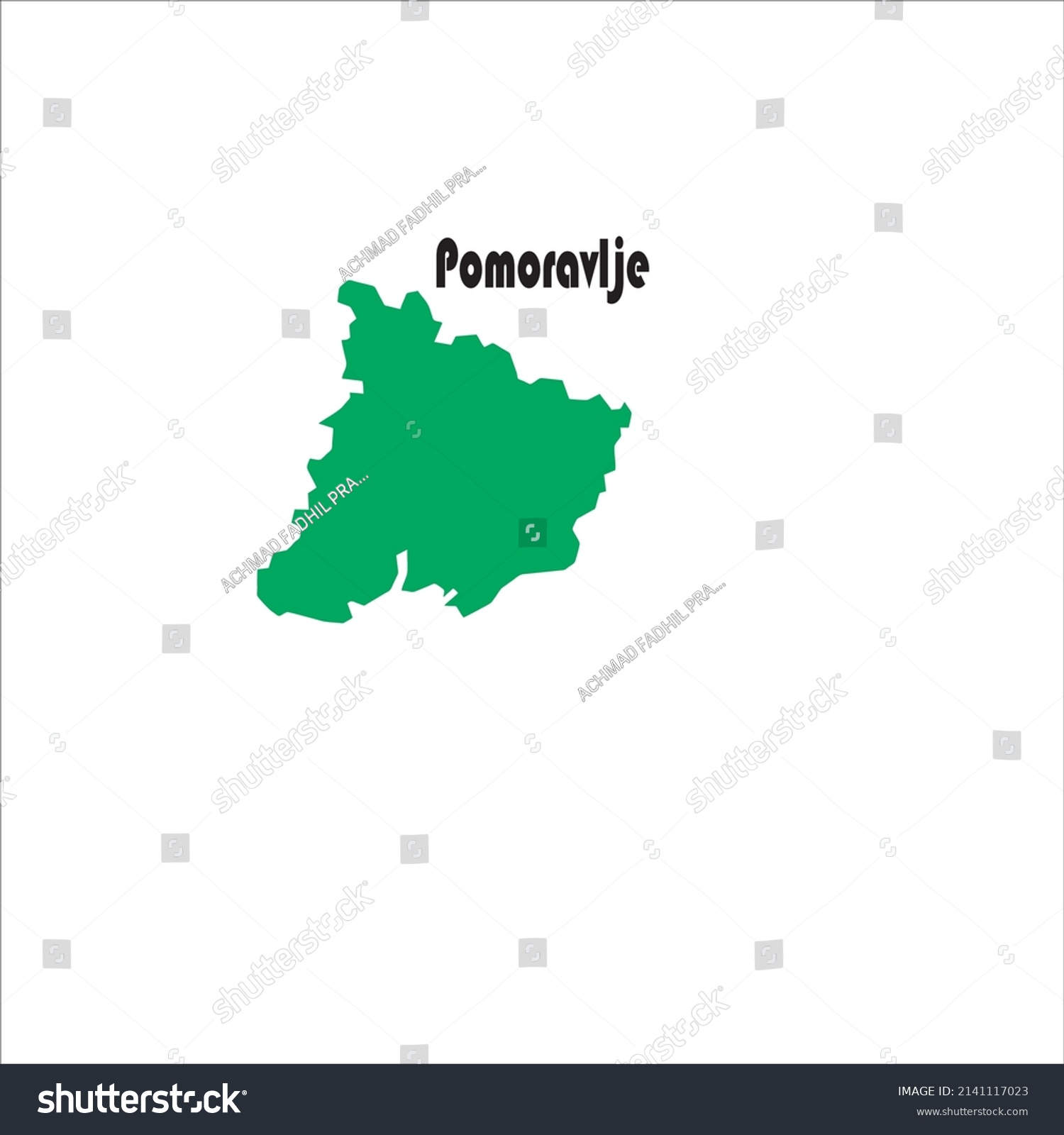 Pomoravlje Map On White Background Stock Vector (Royalty Free ...