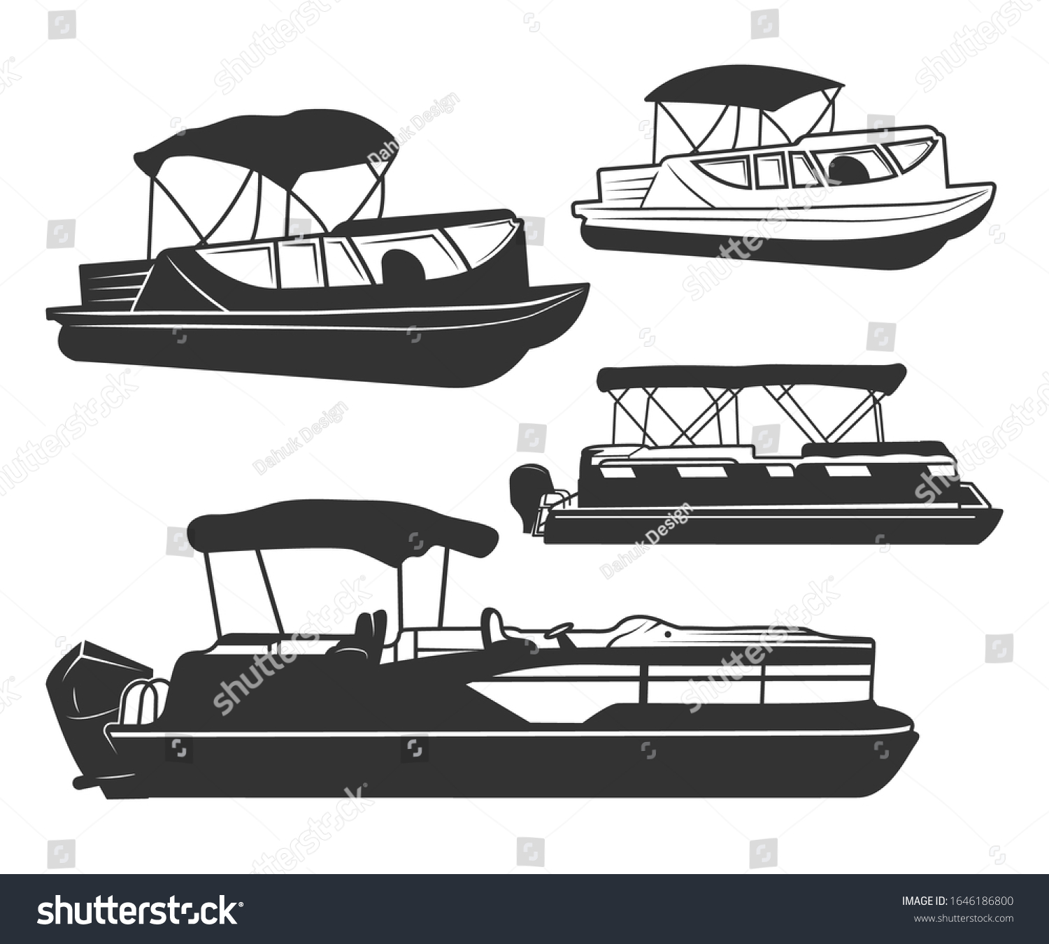 428 Pontoon boat Stock Vectors, Images & Vector Art | Shutterstock