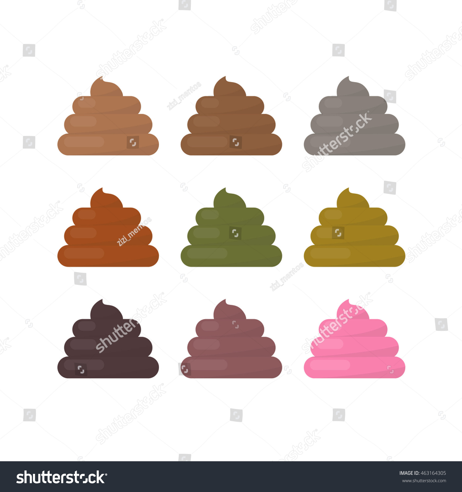 Poo Icon Set Vector Illustration: vector de stock (libre de regalías ...