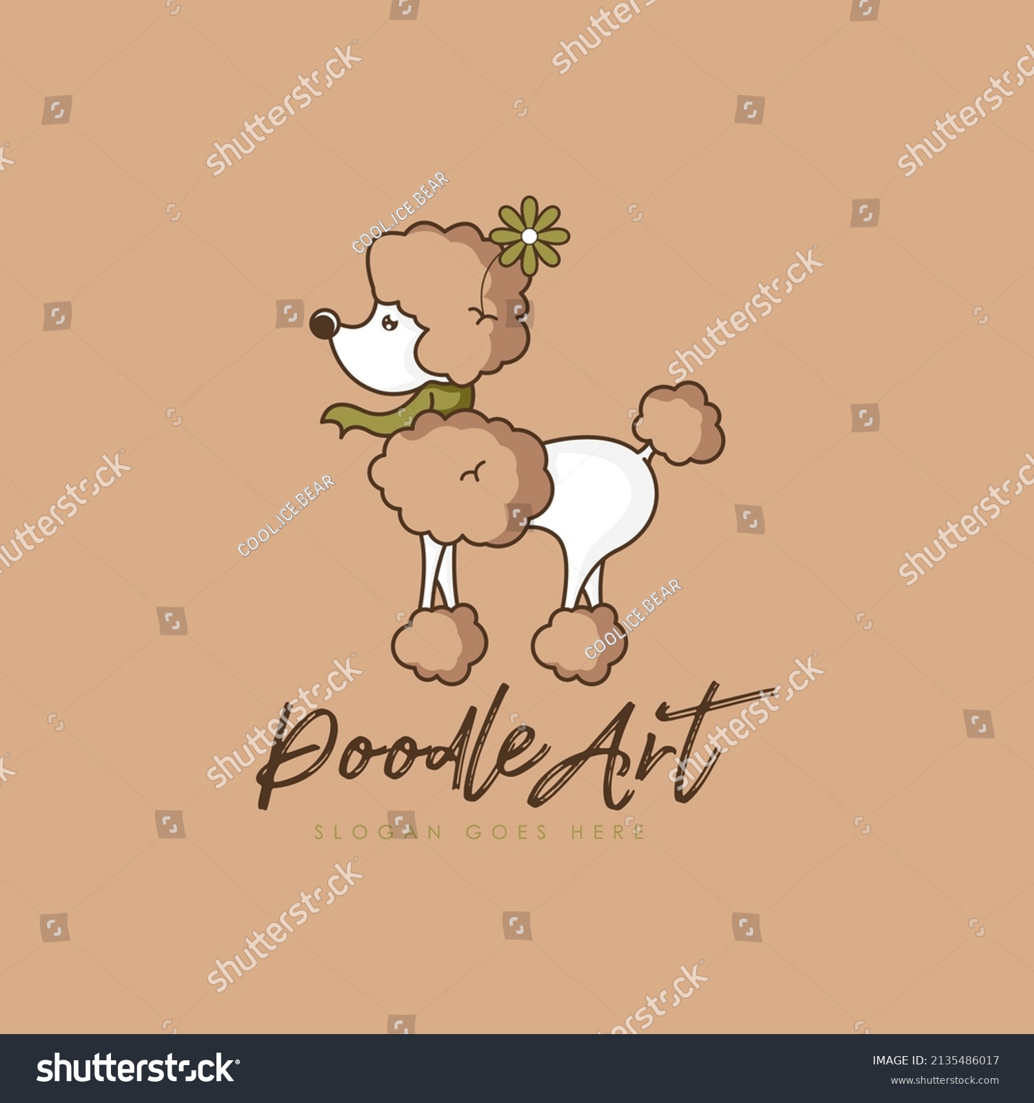 Poodle Logo Design Concept Template Vector Stock Vector (Royalty Free ...