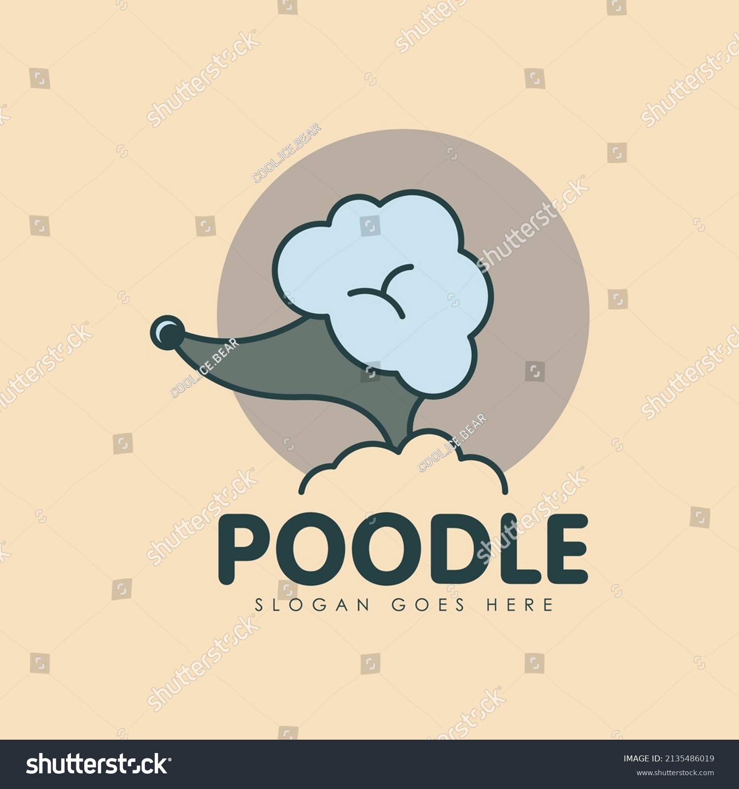 Poodle Logo Design Concept Template Vector Stock Vector (Royalty Free ...