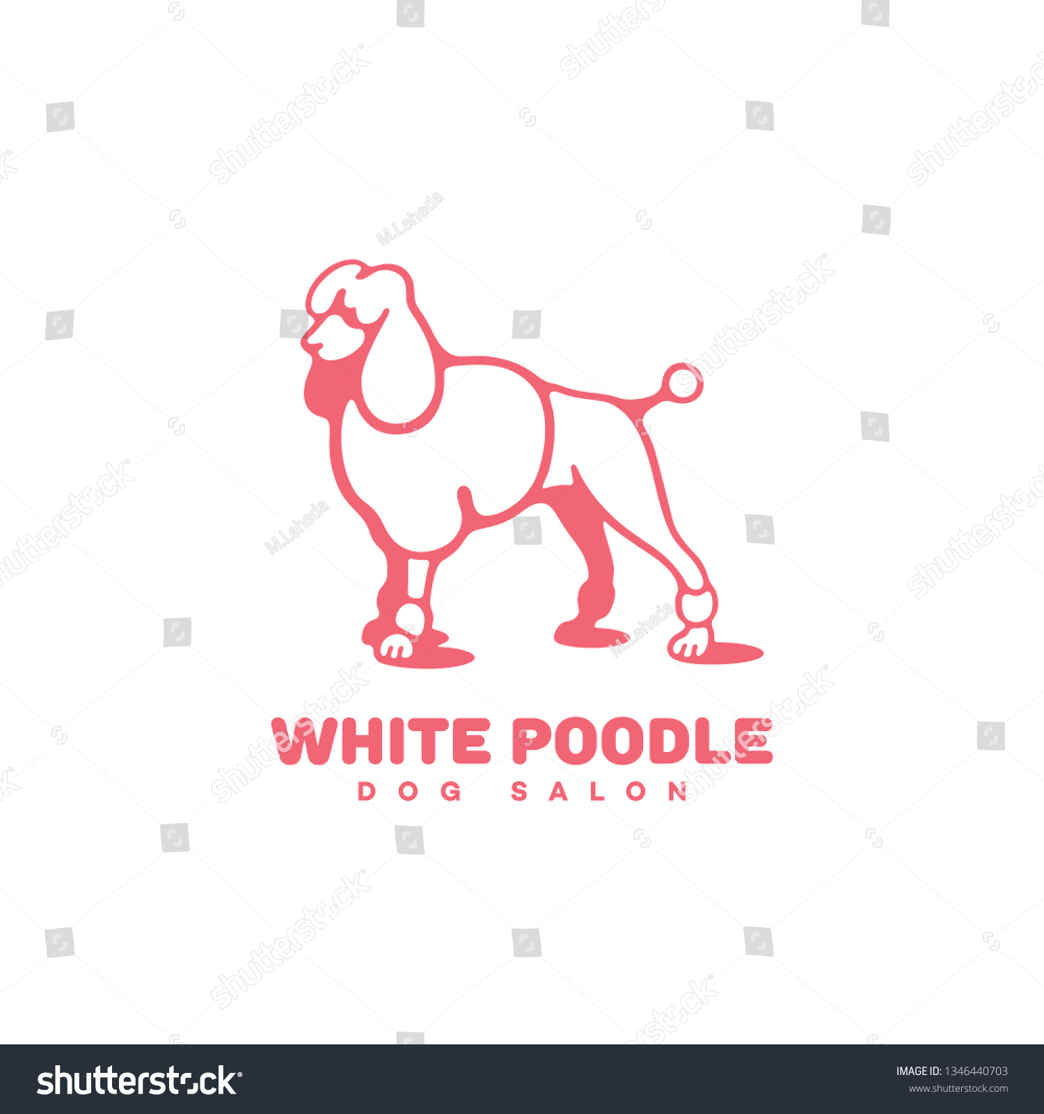 Poodle Logo Design Template Vector Illustration: เวกเตอร์สต็อก (ปลอดค่า ...