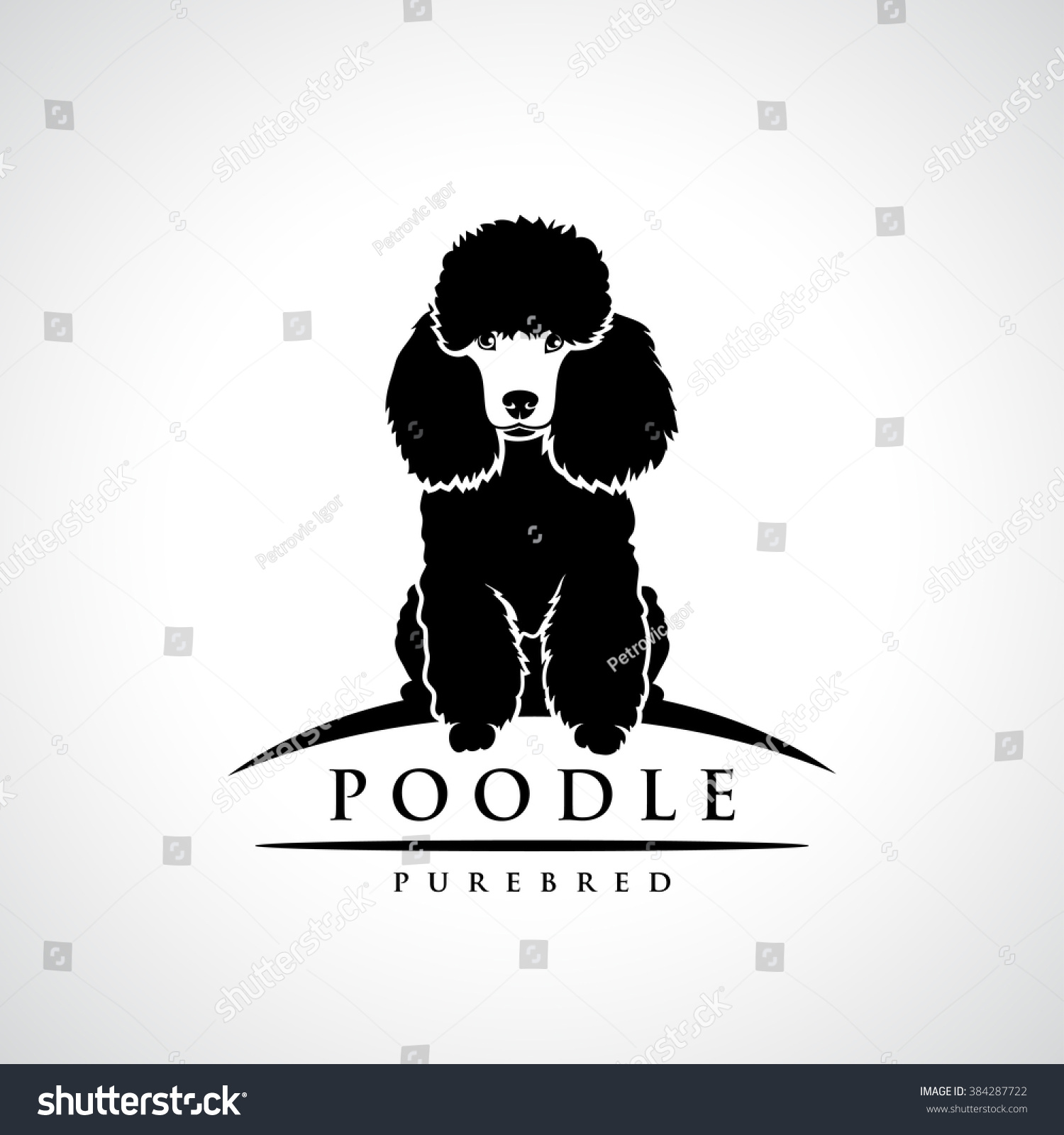 Poodle Symbol Vector Illustration Stock Vector (Royalty Free) 384287722 ...