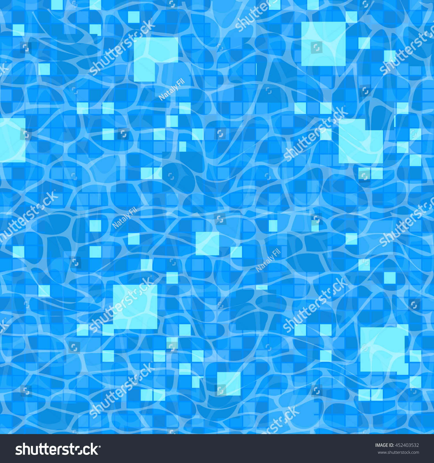 Pool Different Scale Mosaic Tiles Under Stock Vector (Royalty Free ...
