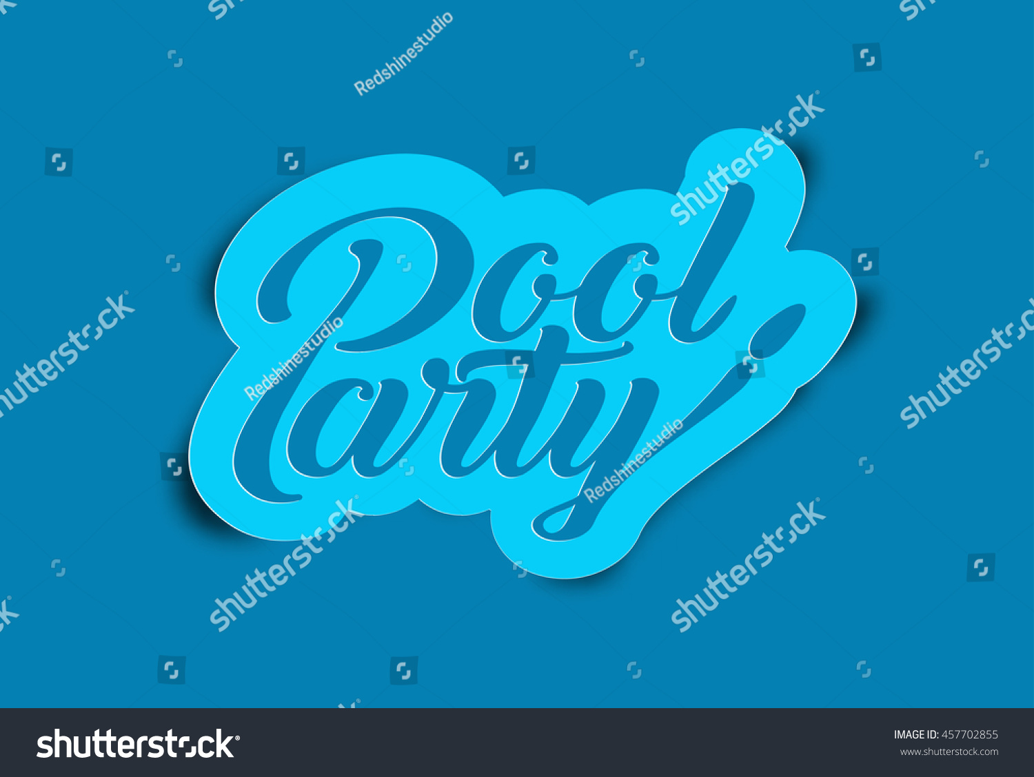 Pool Party Heading Title Text Design Stock Vector (Royalty Free) 457702855