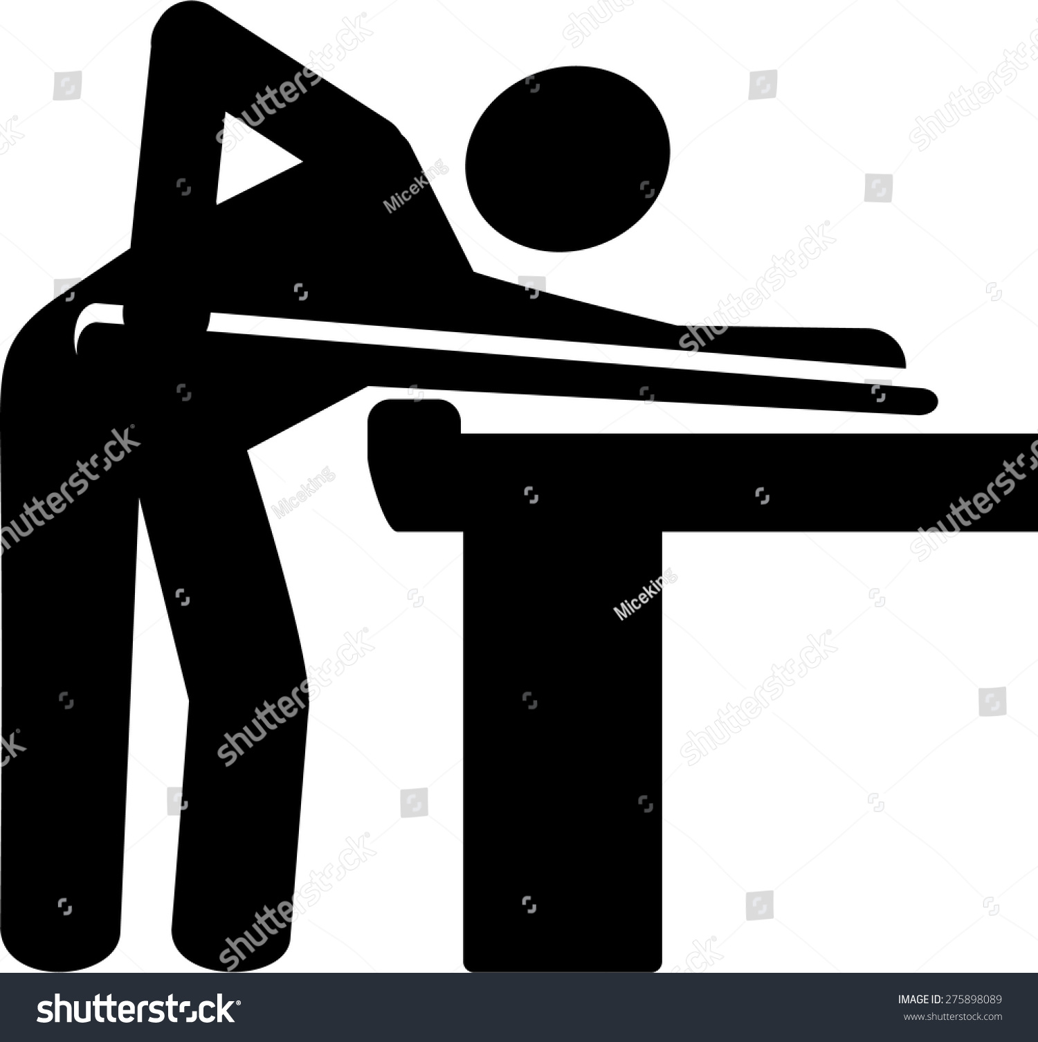 Pool Pictogram Billiards Stock Vector (Royalty Free) 275898089 ...