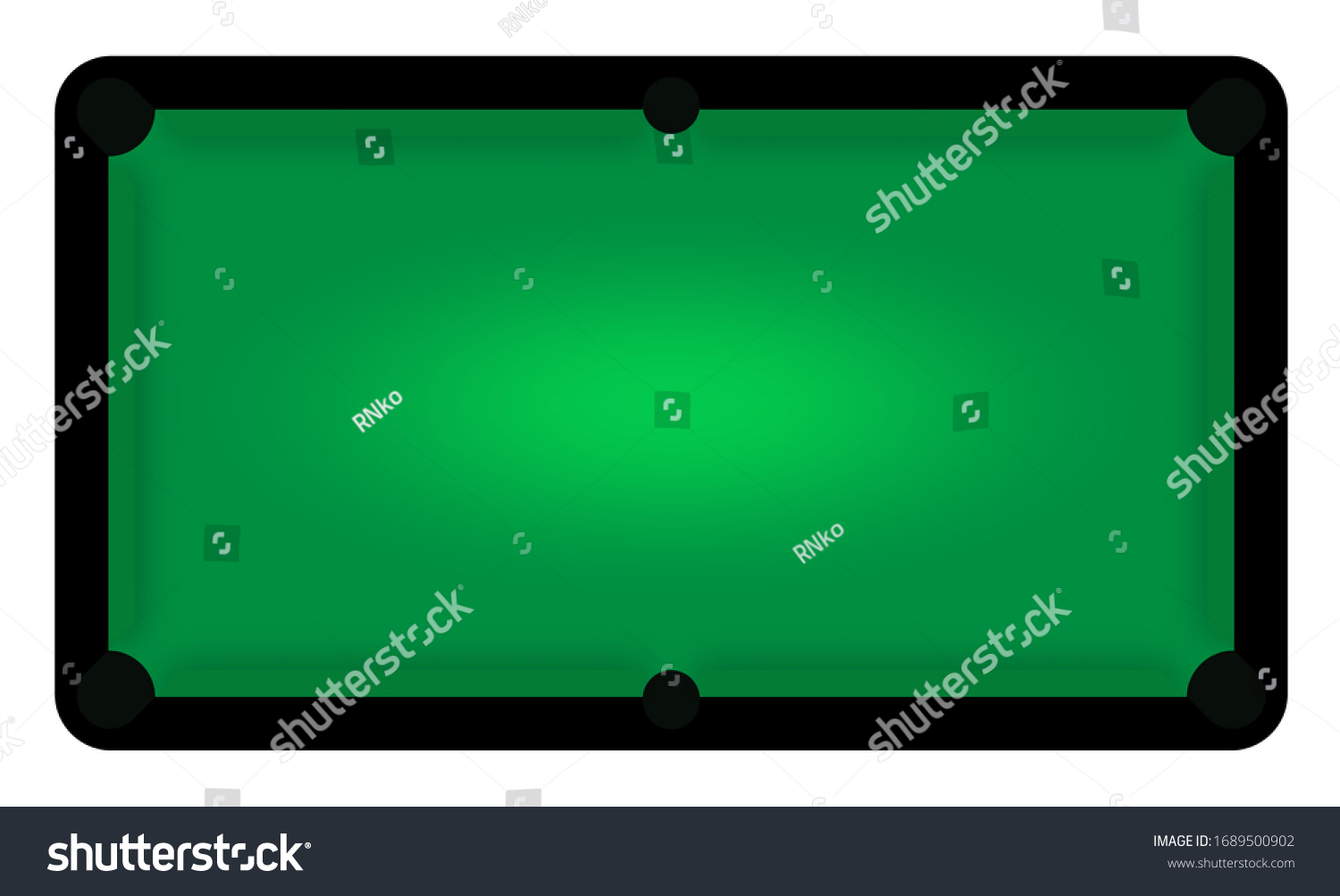 Pool Table Top View Flat Style Stock Vector (Royalty Free) 1689500902