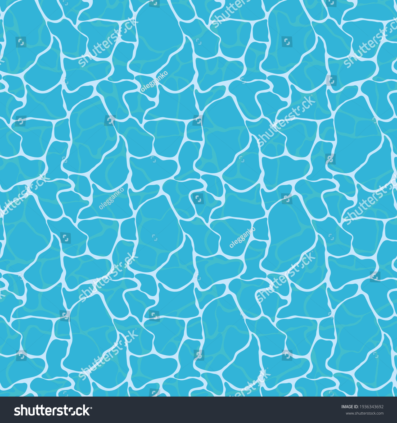 Pool Water Seamless Pattern Background Vector Stock Vector (Royalty ...