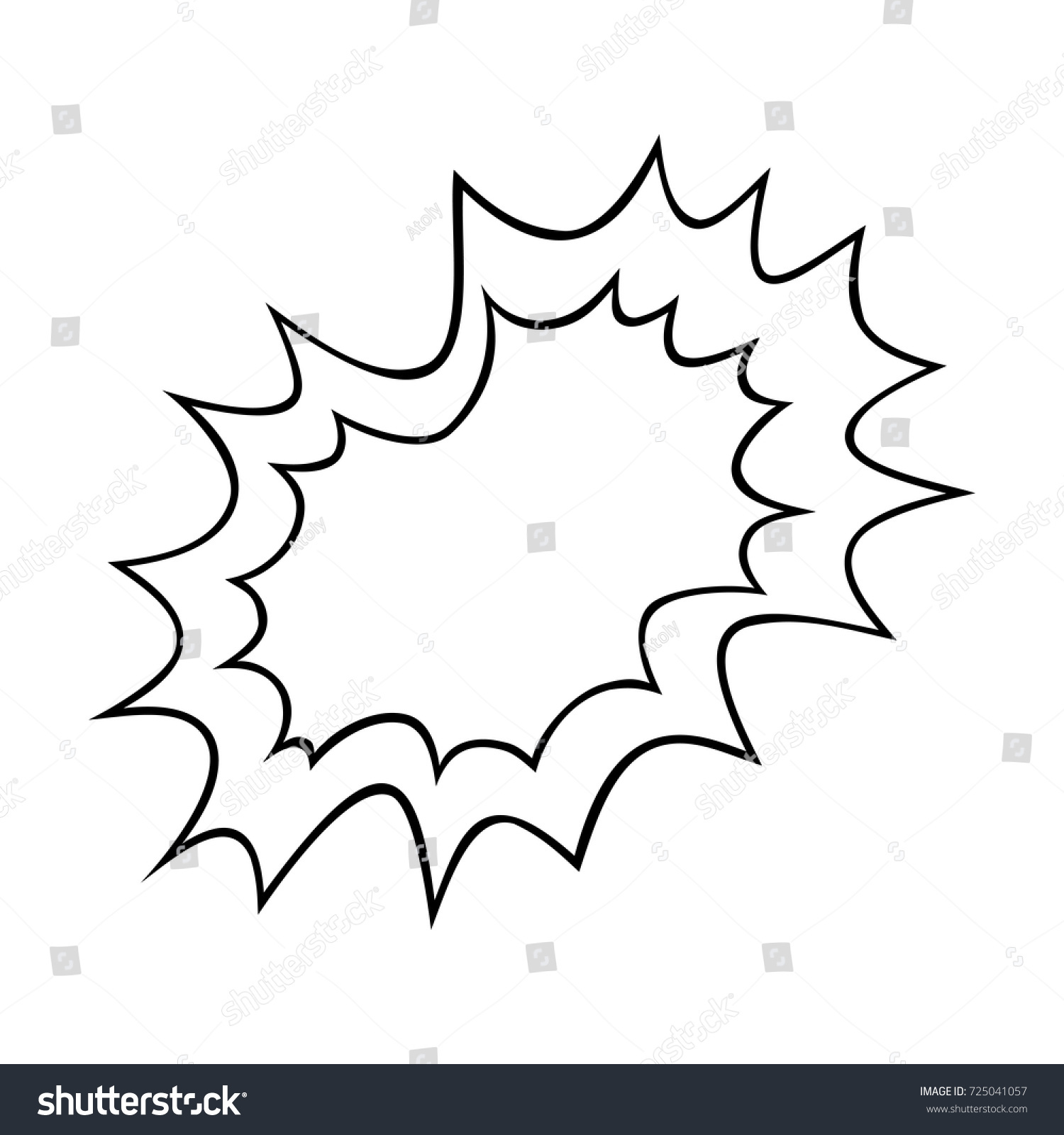 Pop Art Comic Bang Template Stock Vector (Royalty Free) 725041057