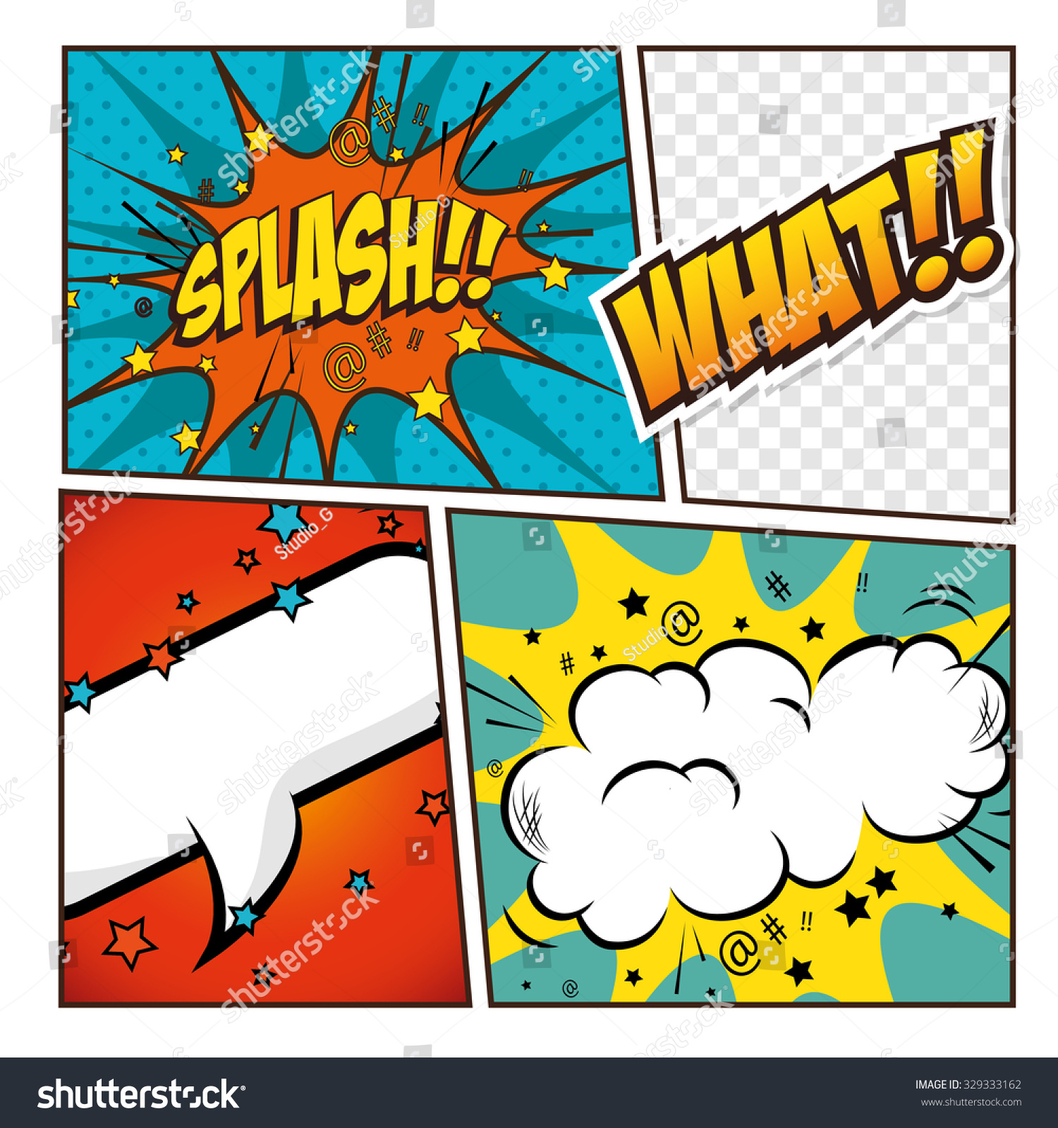 Pop Art Comic Bubbles Design Vector 库存矢量图（免版税）329333162 | Shutterstock