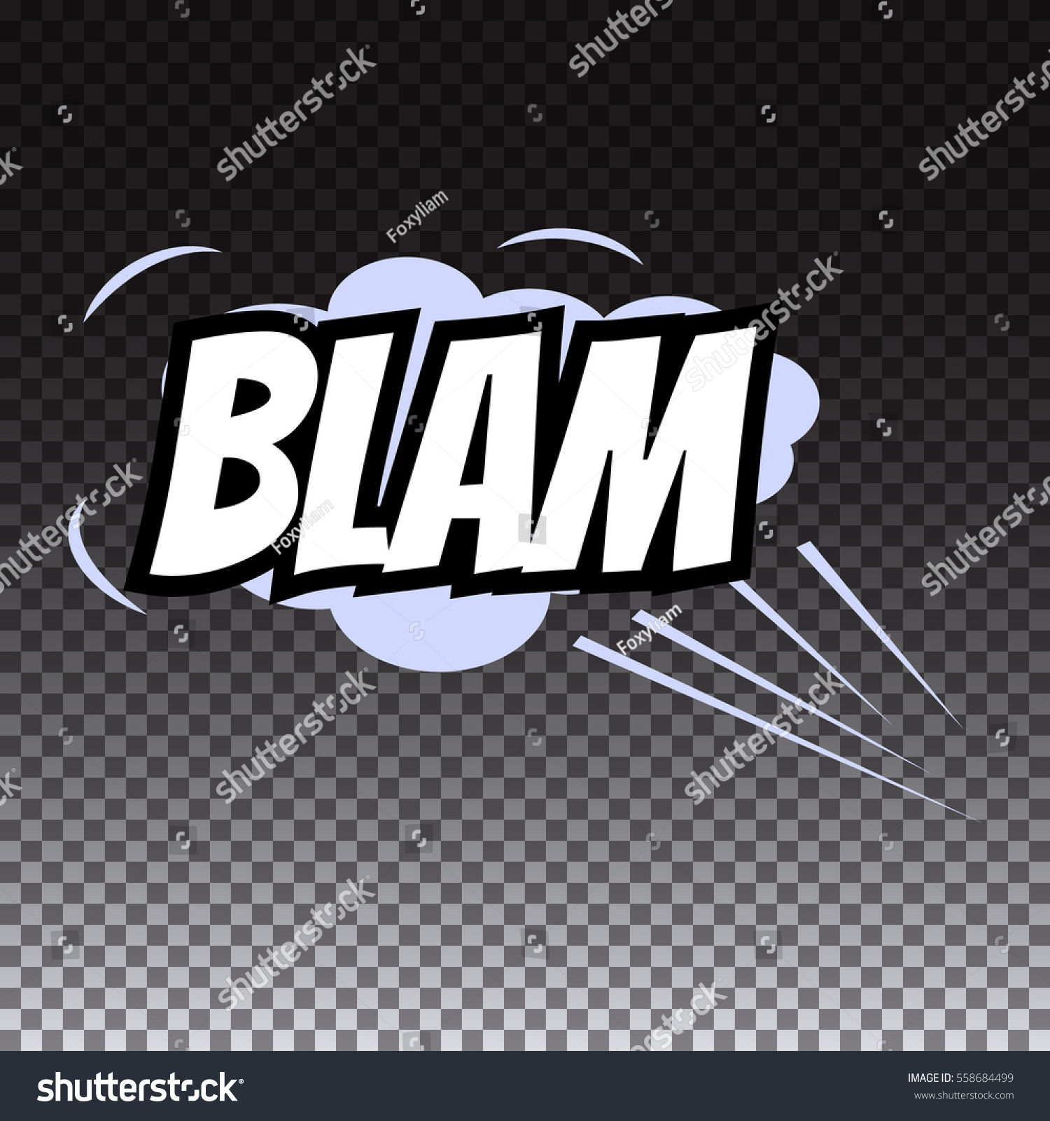 Pop Art Comic Speech Bubble Blam Stock Vector (Royalty Free) 558684499 ...