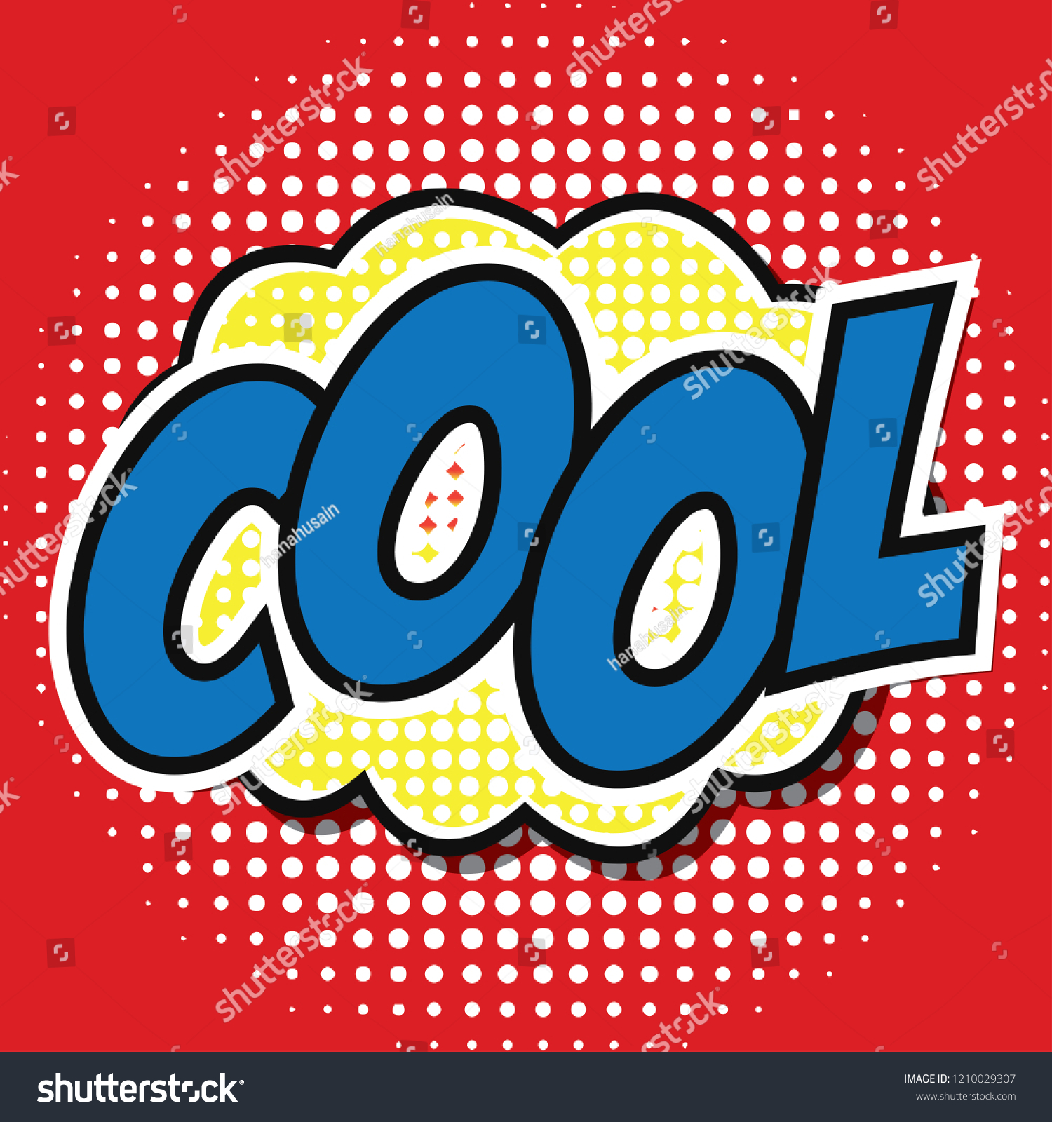 Pop Art Comic Speech Bubbles Cool Stock Vector (Royalty Free) 1210029307