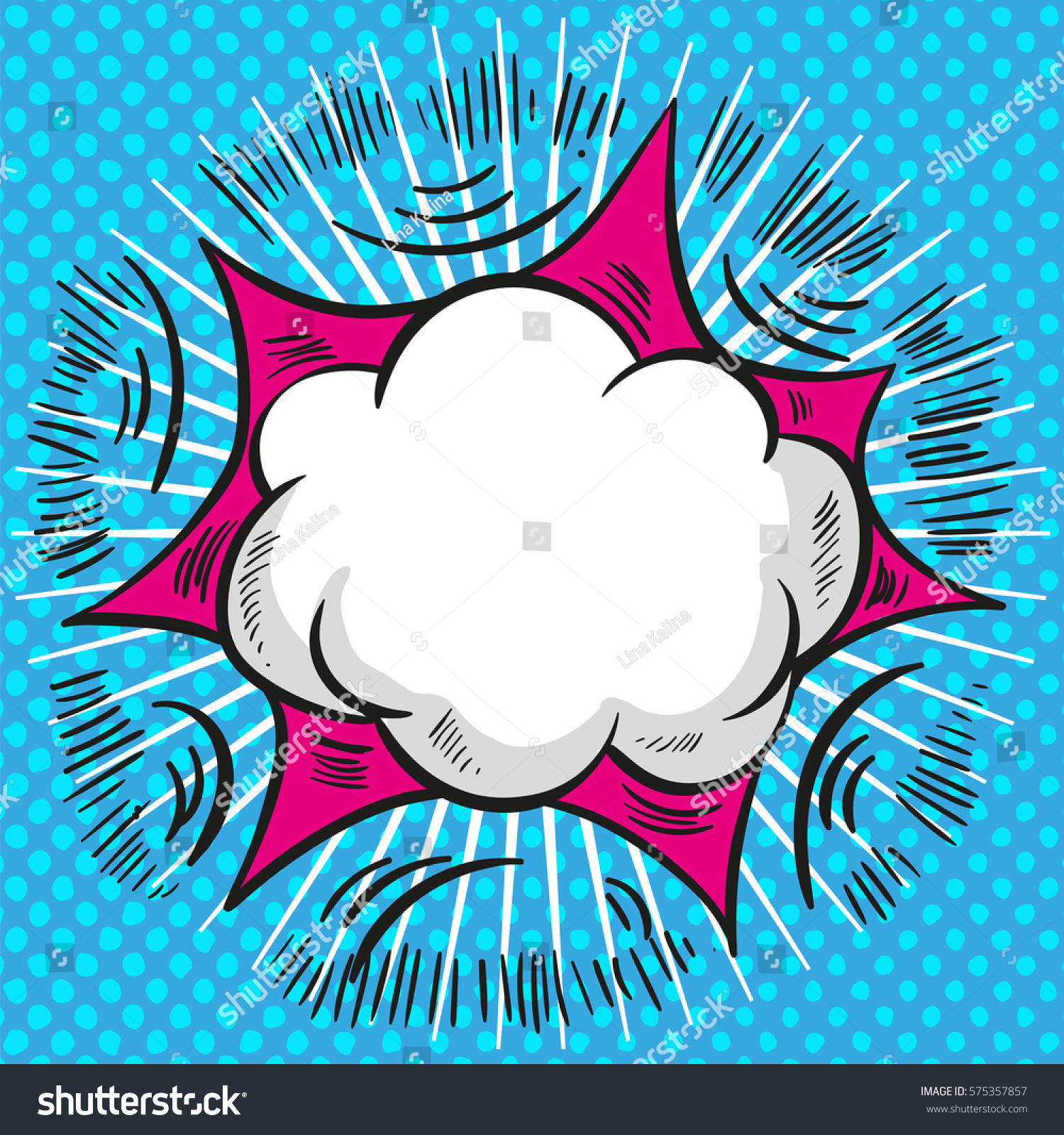 Pop Art Comic Speech Cloud Vector Stock Vector 575357857 - Shutterstock