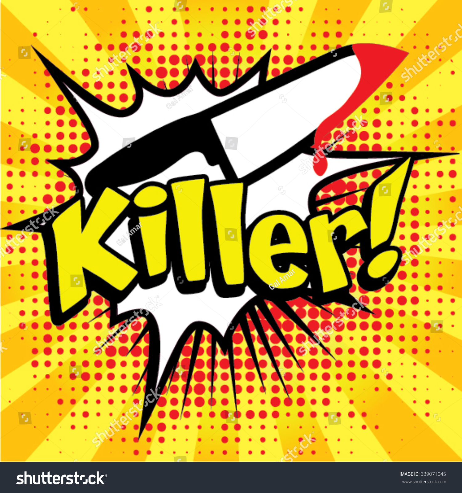 Pop Art Comics Icon Killer Speech Stock Vector (Royalty Free) 339071045