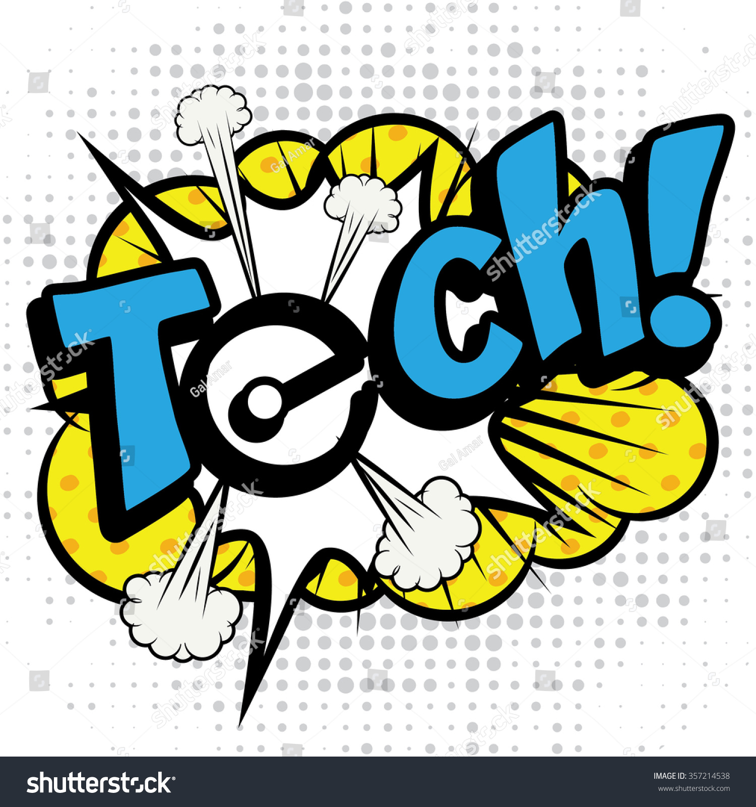 Pop Art Comics Icon Tech Speech Stock Vector (Royalty Free) 357214538 ...