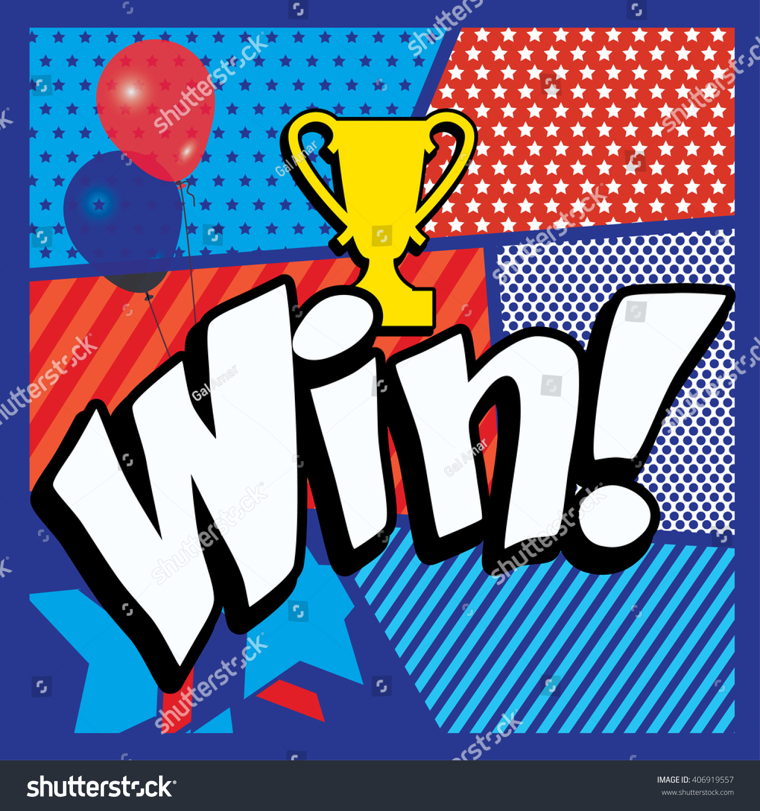 Pop Art Comics Icon Win Speech: vector de stock (libre de regalías ...