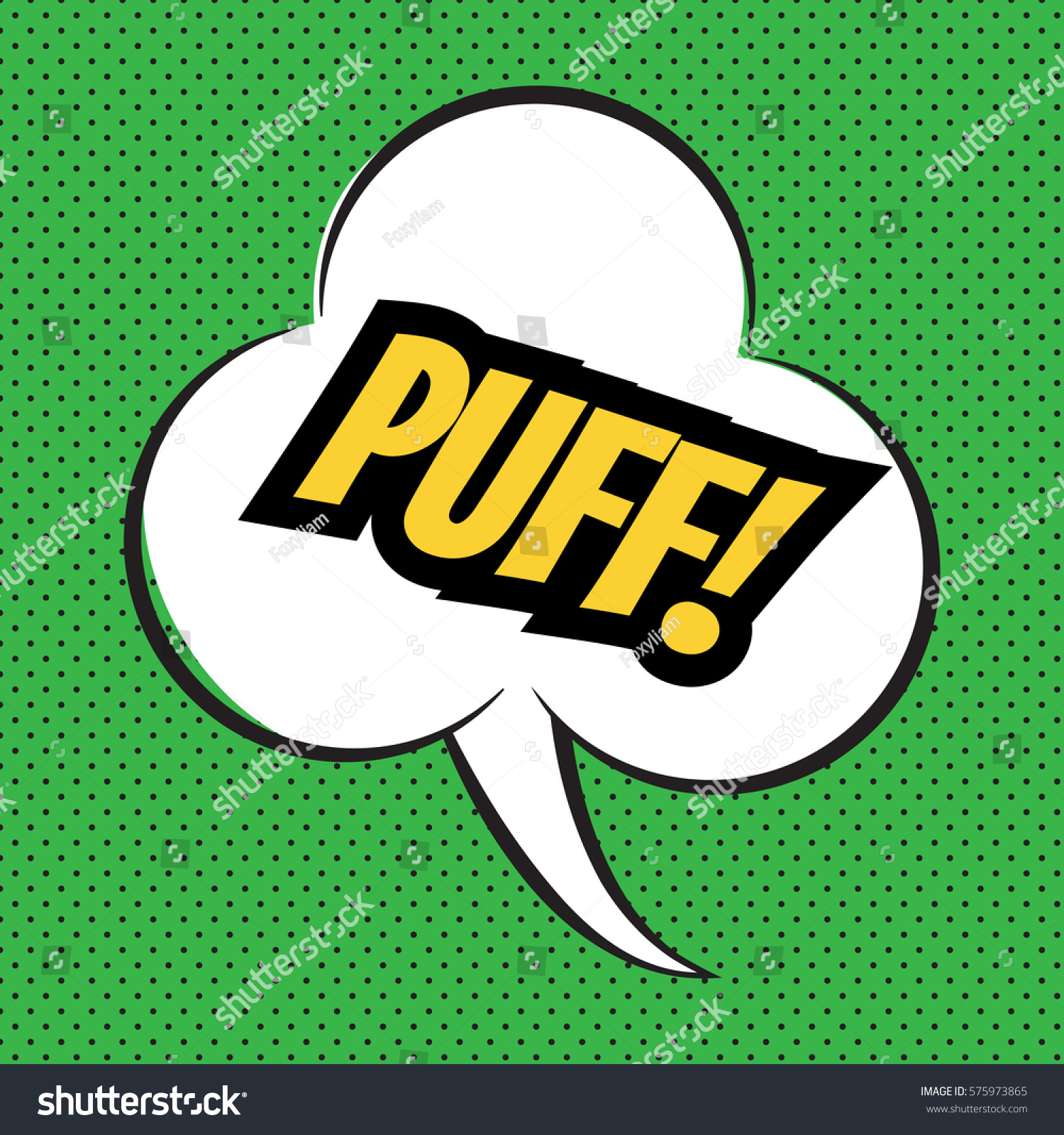 Pop Art Comics Puff Speech Bubble Stock Vector (Royalty Free) 575973865