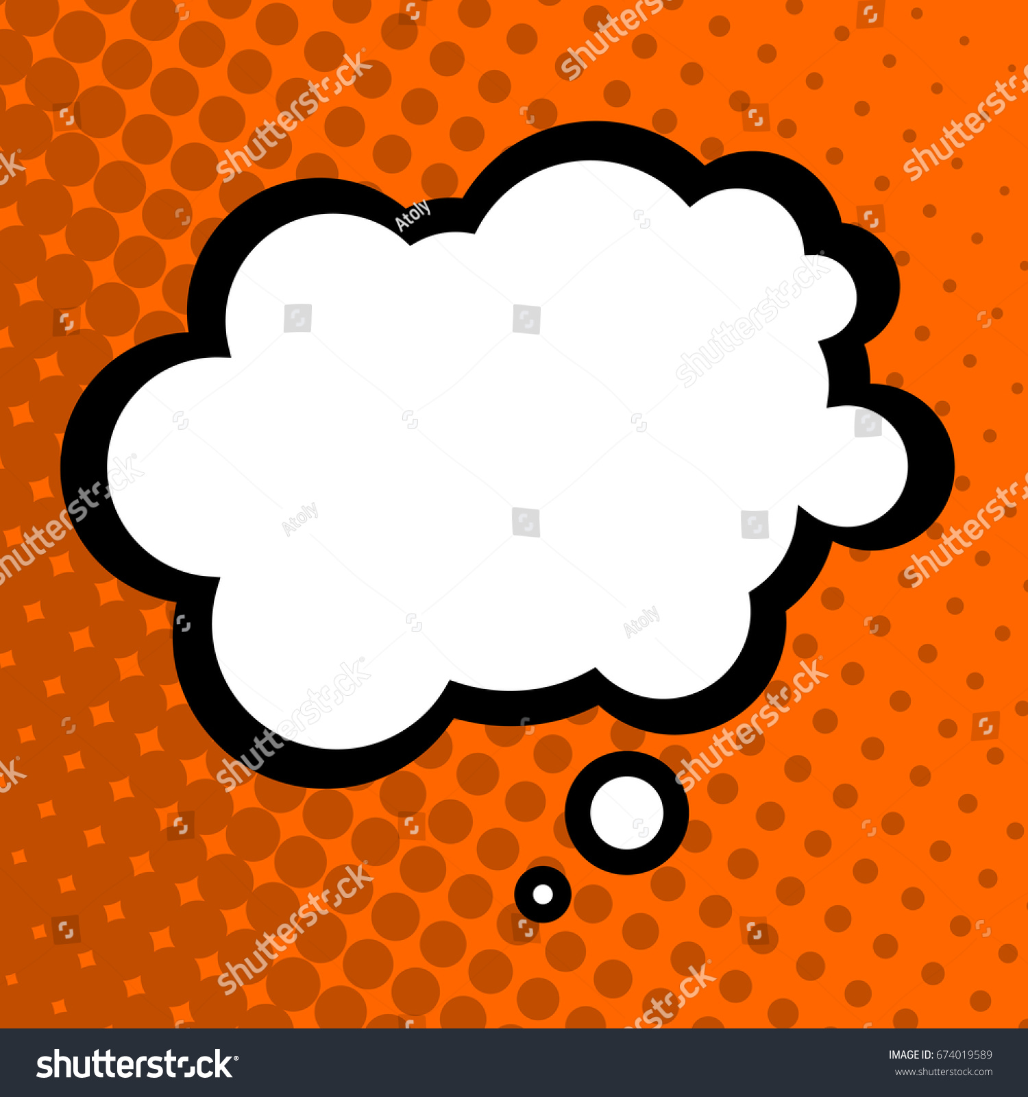 Vektor Stok Pop Art Dialogue Bubble Comic Bubble (Tanpa Royalti ...