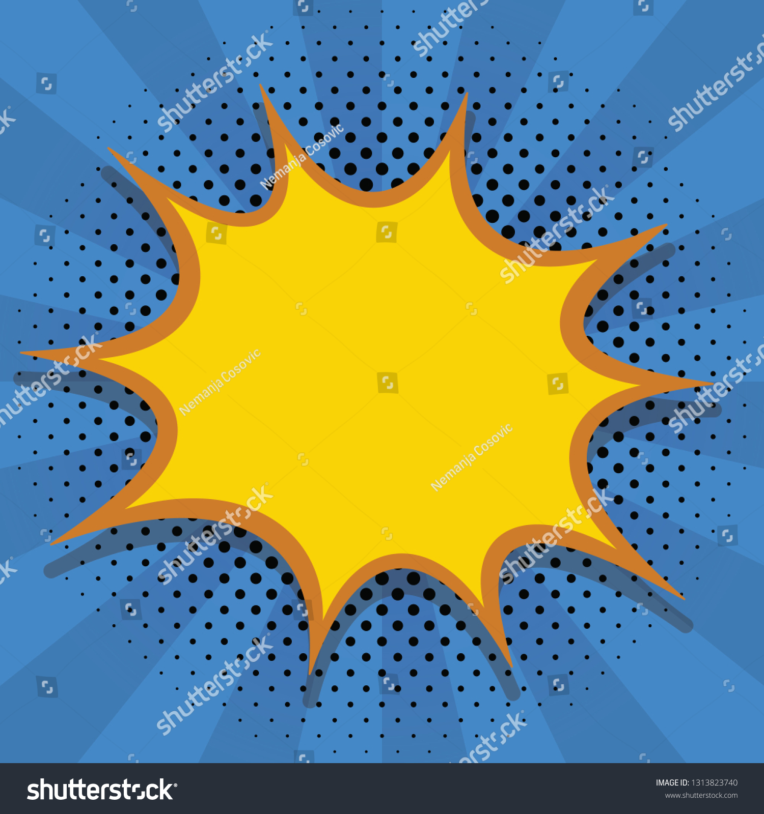 Pop Art Explosion Stock Vector (Royalty Free) 1313823740