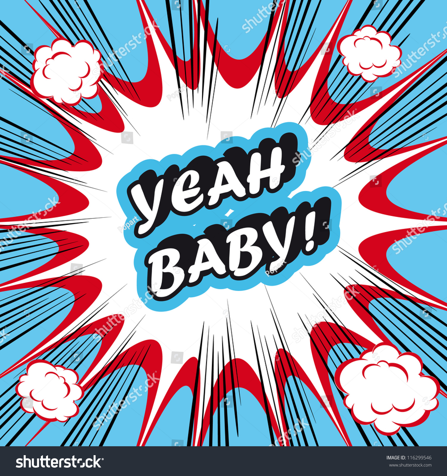 Pop Art Explosion Background Yeah Baby: เวกเตอร์สต็อก (ปลอดค่าลิขสิทธิ์ ...