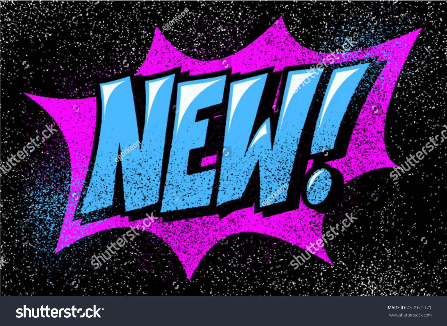 Pop Art Logo Comics Style Vector: vector de stock (libre de regalías ...