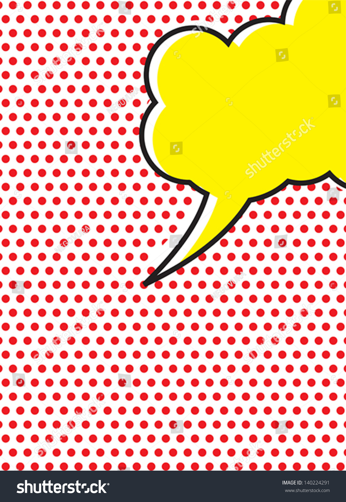Pop Art Speech Bubble Stock Vector Illustration 140224291 : Shutterstock