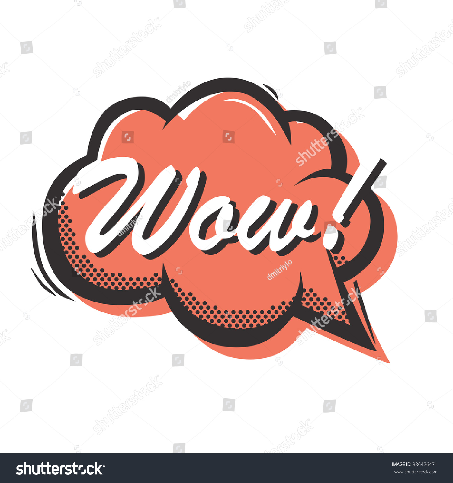 Pop Art Style Wow Isolated Vector Stock Vector (Royalty Free) 386476471 ...