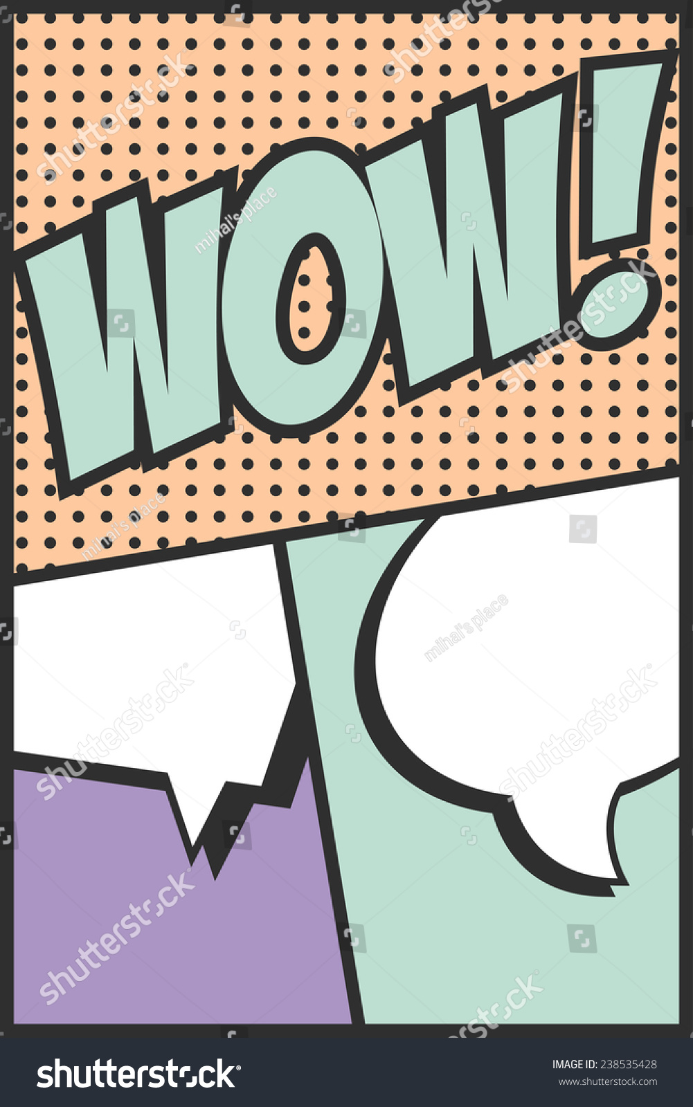 Pop Art Text Bubble Illustration Vector Stock Vector (Royalty Free ...