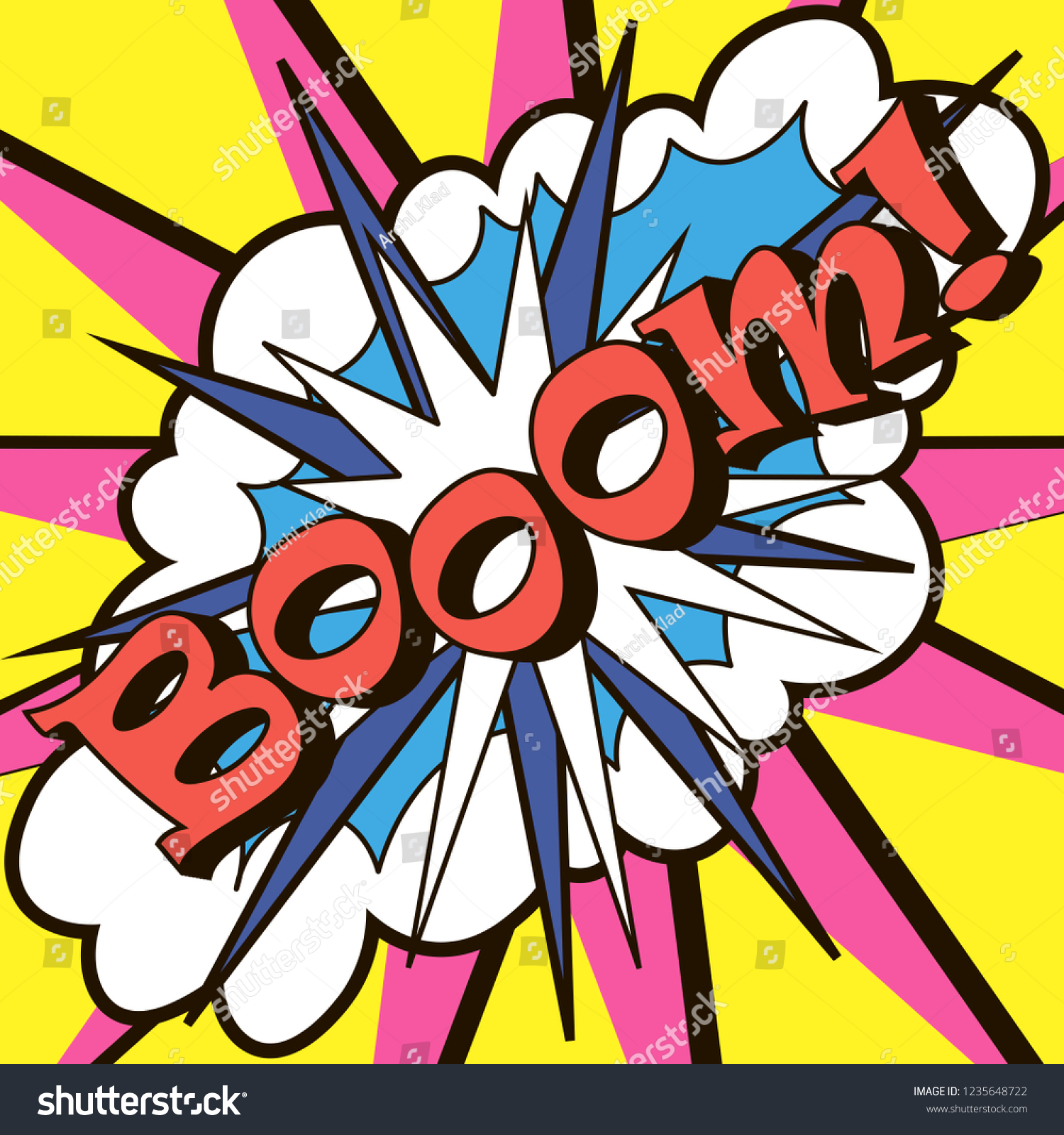 Pop Art Vector Boom Stock Vector (Royalty Free) 1235648722