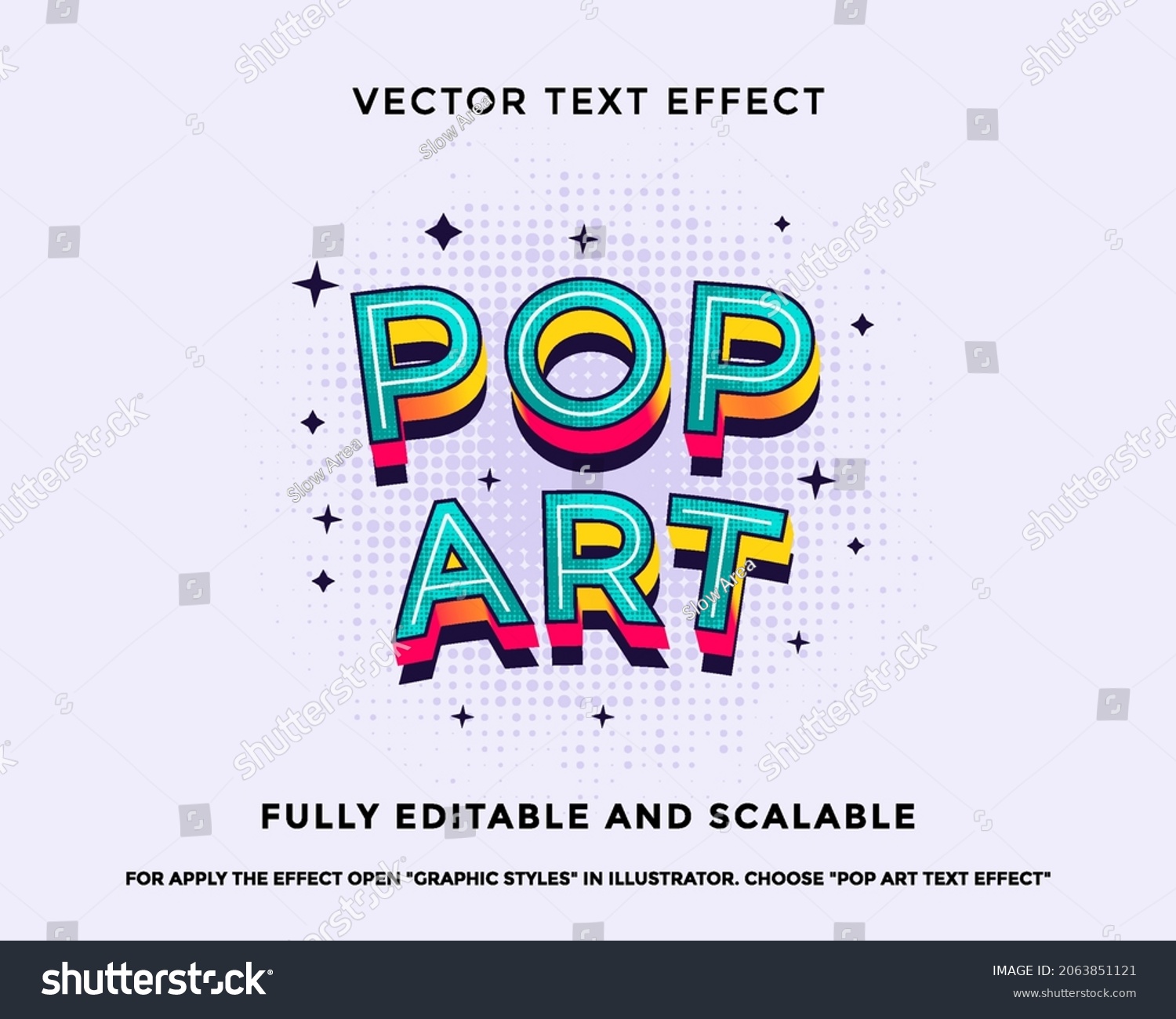 Pop Art Vector Text Effect Editable Stock Vector (Royalty Free ...