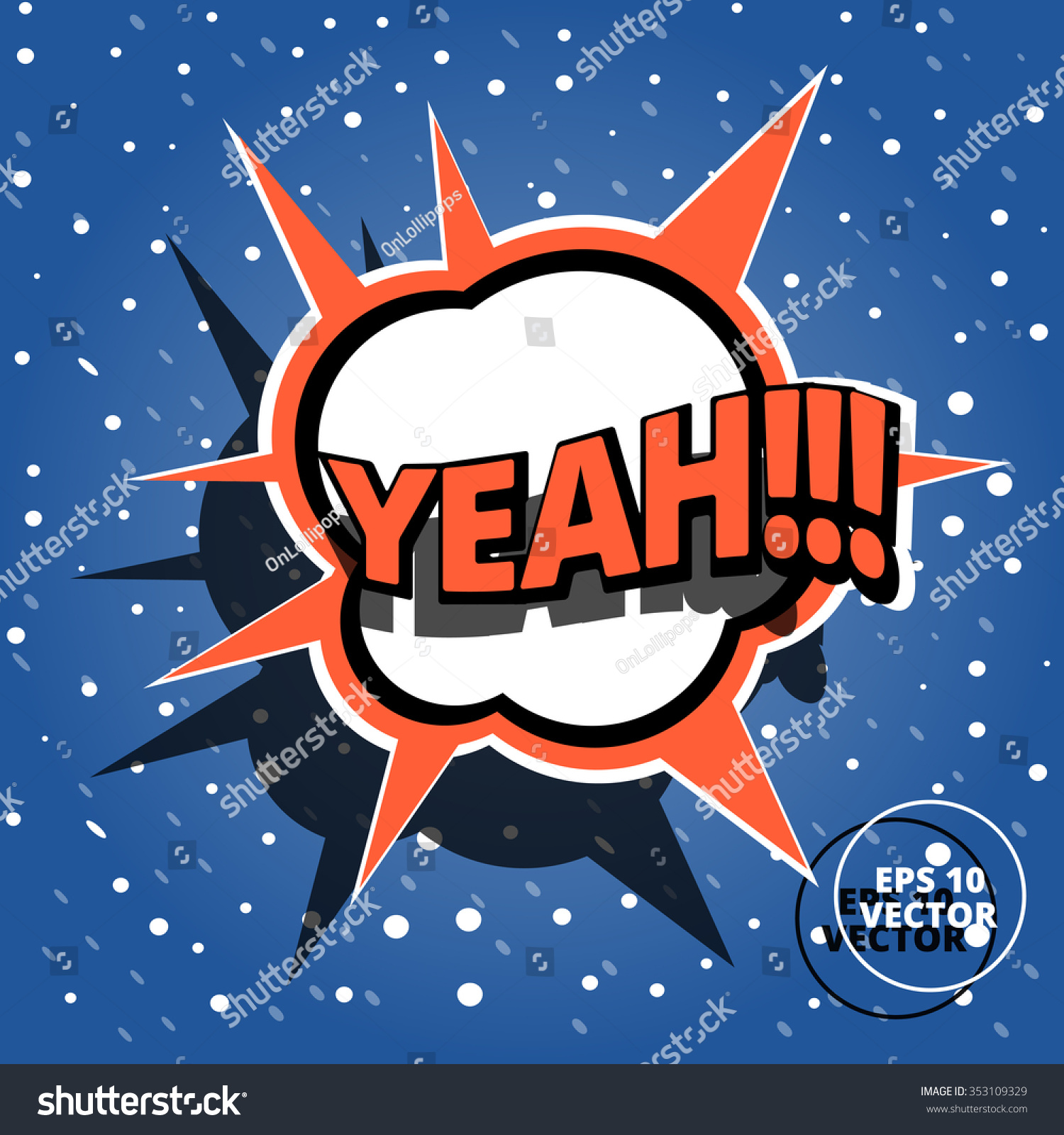 Pop Art Yeah Stock Vector (Royalty Free) 353109329