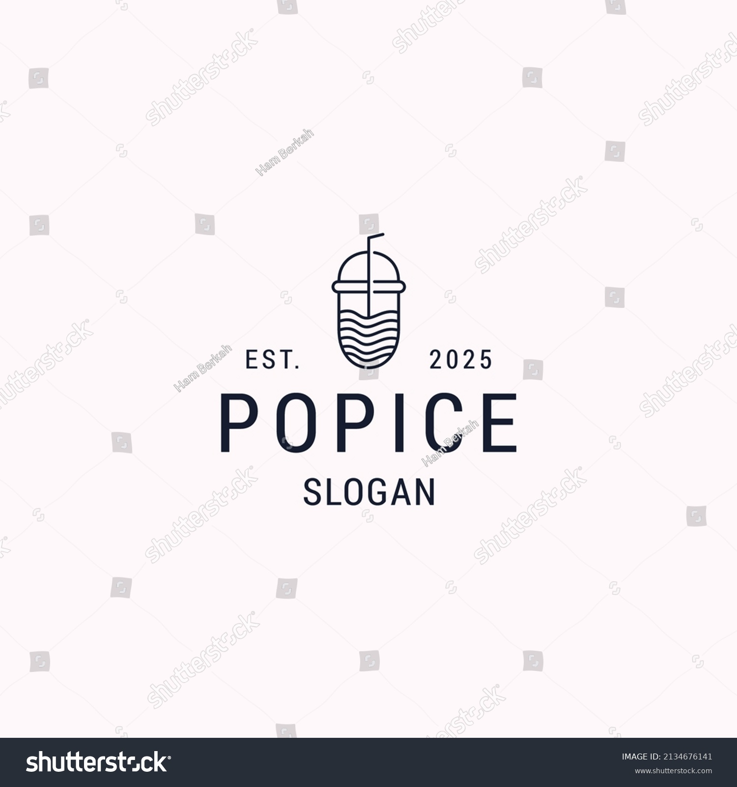 Pop Ice Logo Icon Flat Design Stock Vector (Royalty Free) 2134676141 ...
