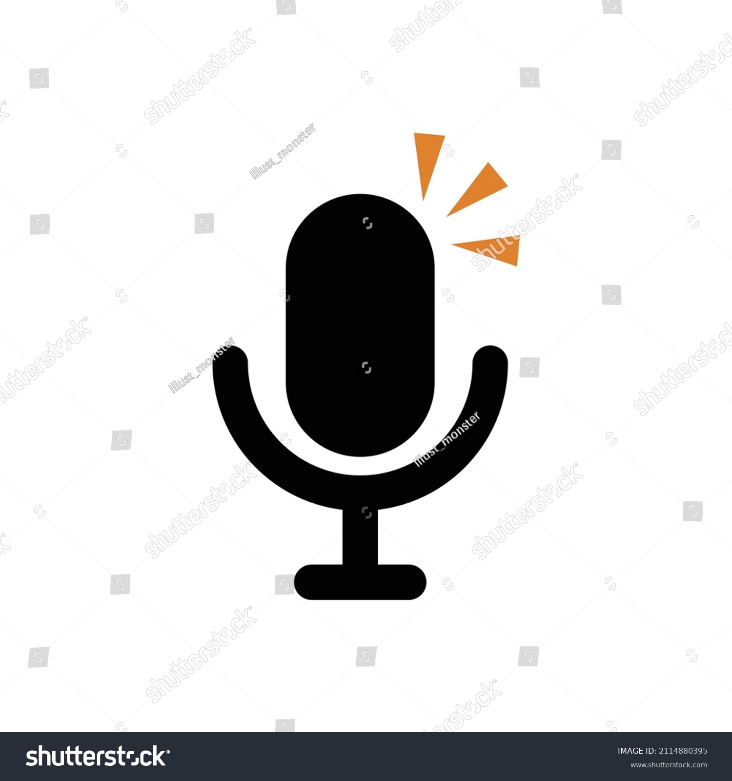 Pop Microphone Silhouette Icon Vector Stock Vector (Royalty Free ...