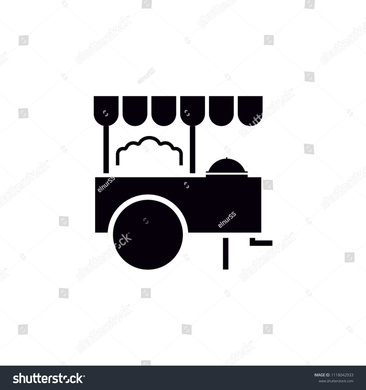 Popcorn Car Vector Icon Stock Vector (Royalty Free) 1118042933 ...