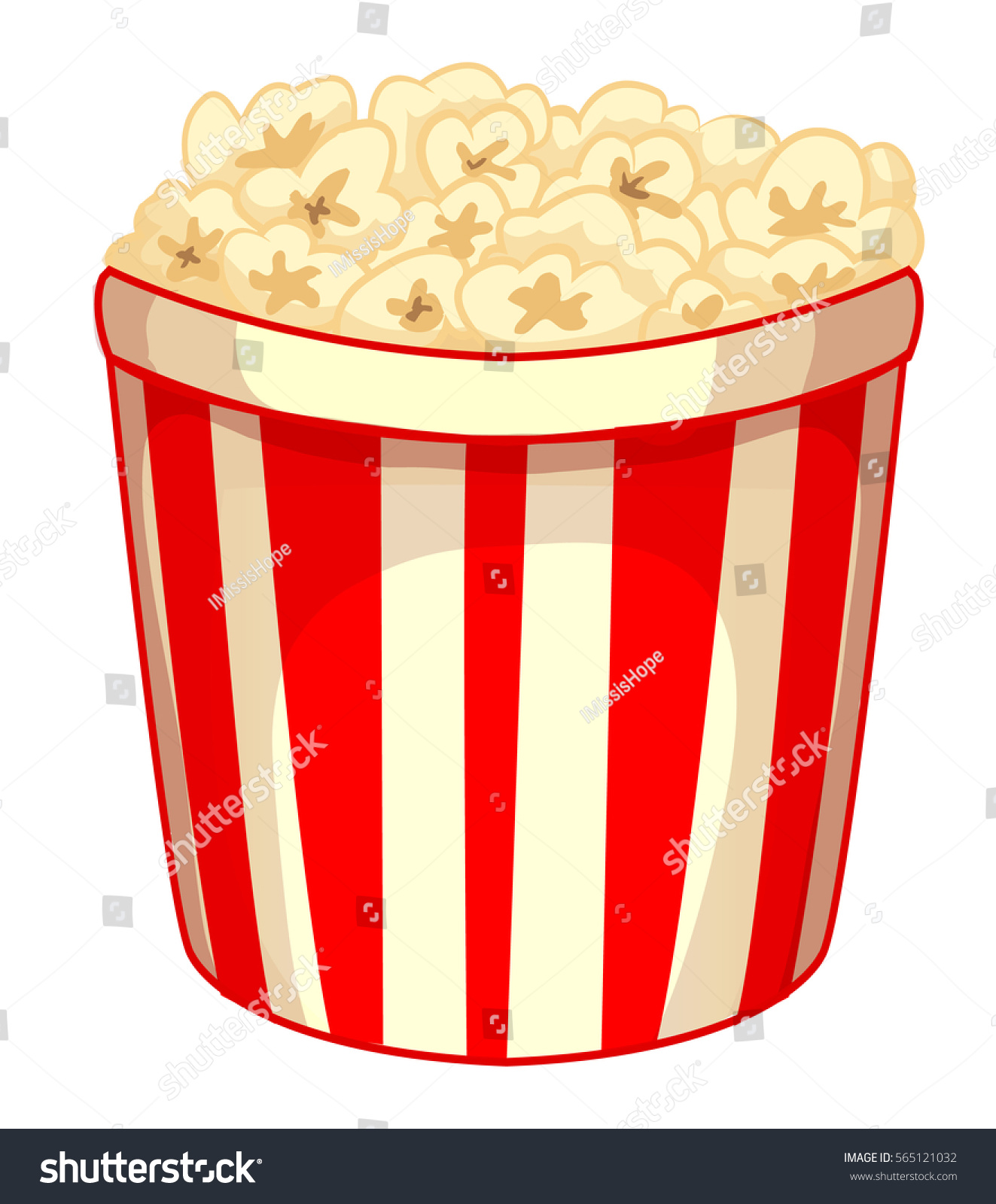 Popcorn Cartoon Vector Illustration 스톡 벡터(로열티 프리) 565121032 | Shutterstock