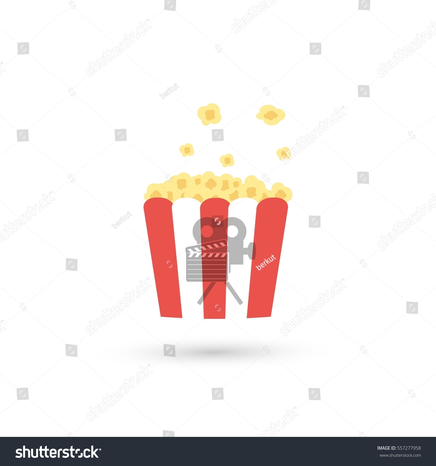 Popcorn Cinema Icon Vector Illustration Stock Vector (Royalty Free ...
