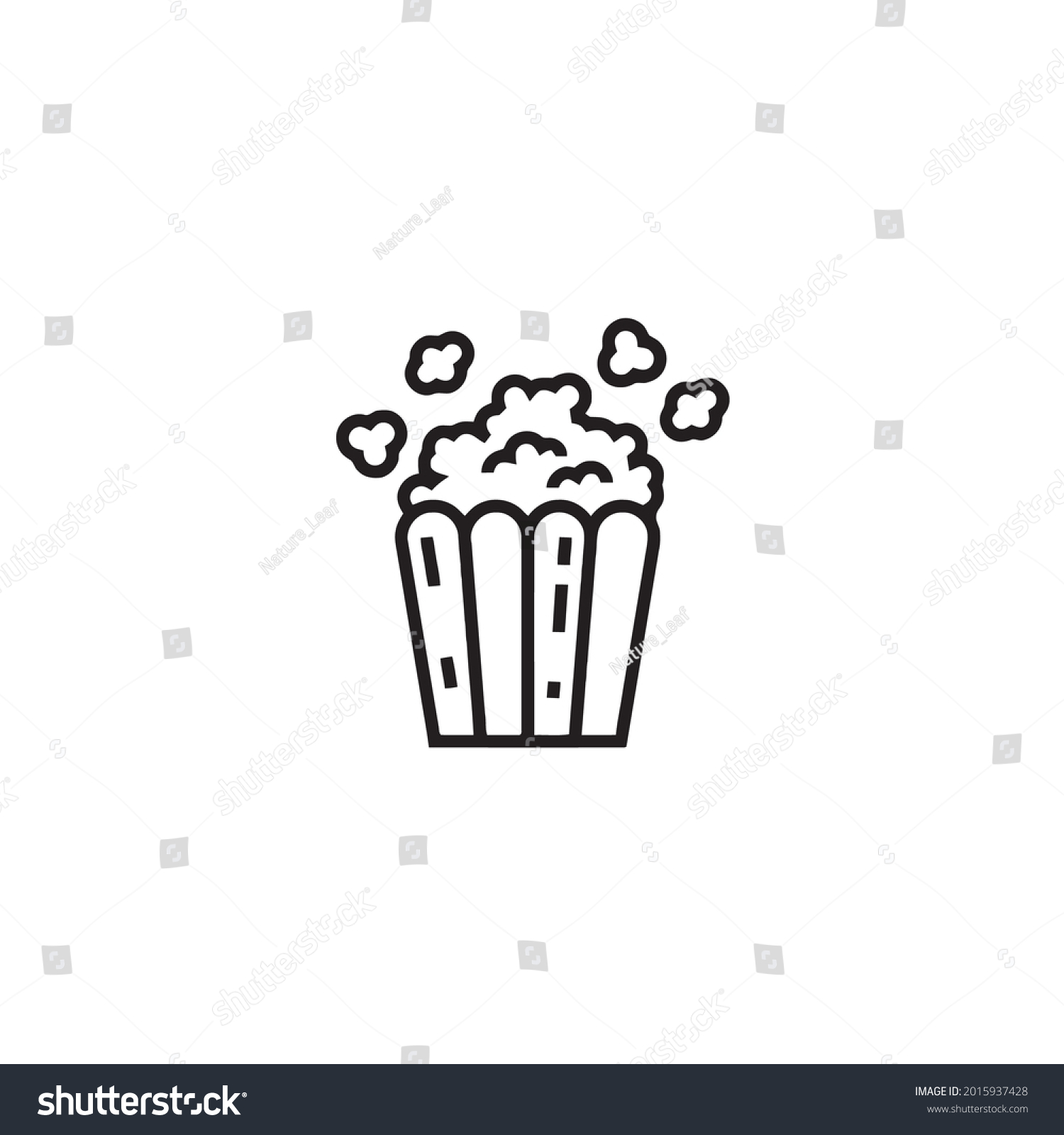 Popcorn Icon Vector Graphic Template Stock Vector (Royalty Free ...
