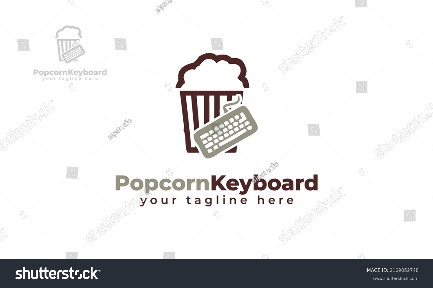 Popcorn Keyboard Logo Design Vector Stock Vector (Royalty Free ...