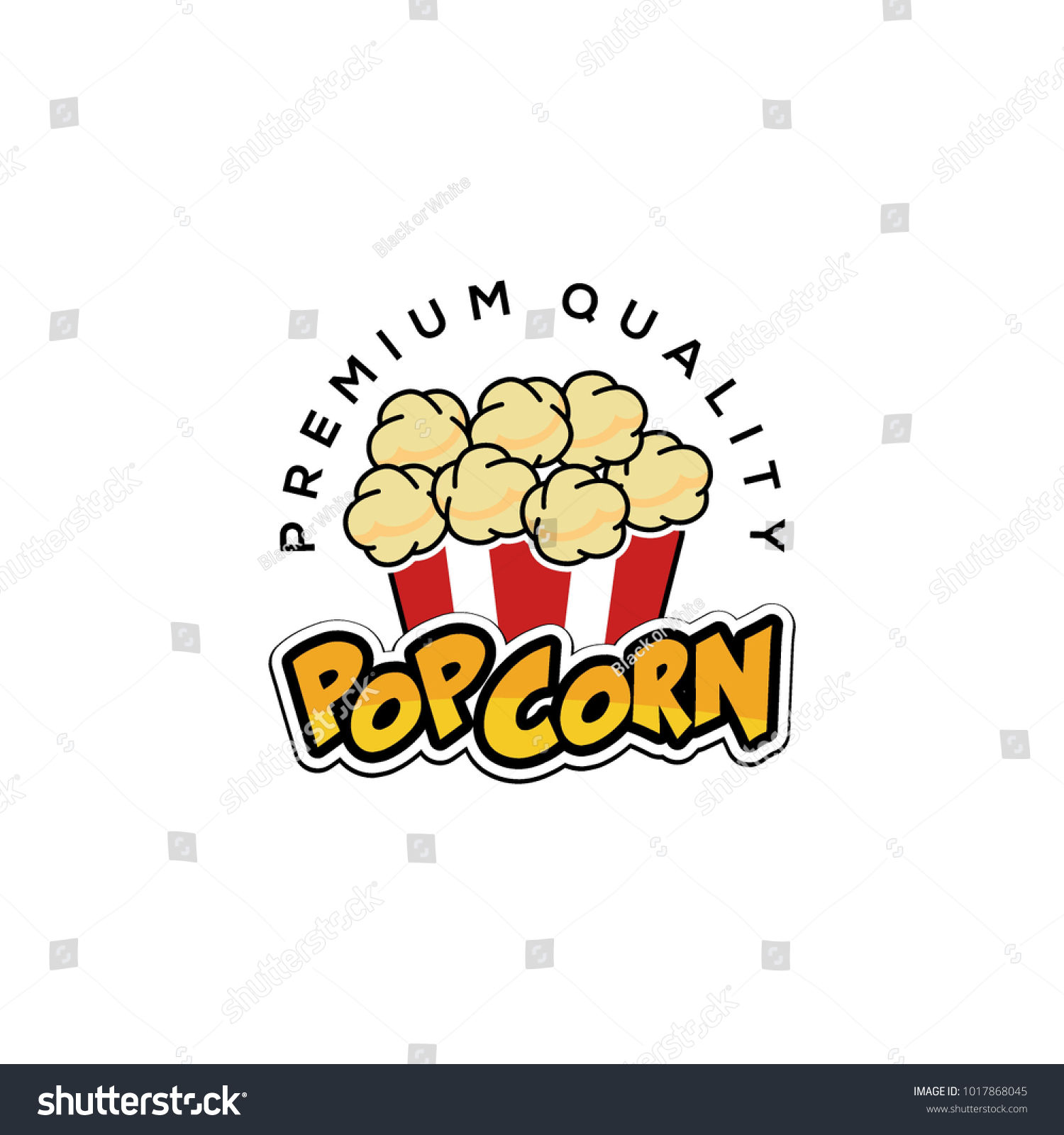 Popcorn Logo Vector: vector de stock (libre de regalías) 1017868045 ...