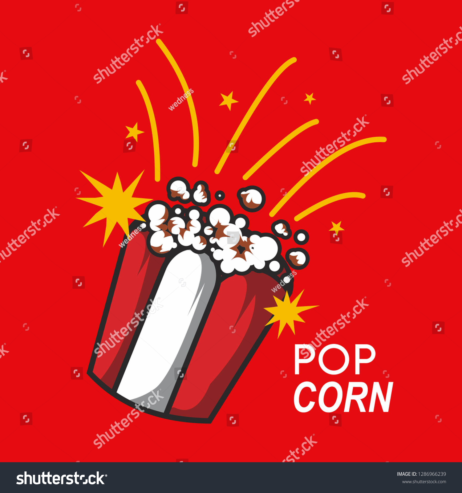Popcorn Poster Design Vector Illustration Stock Vector (Royalty Free ...