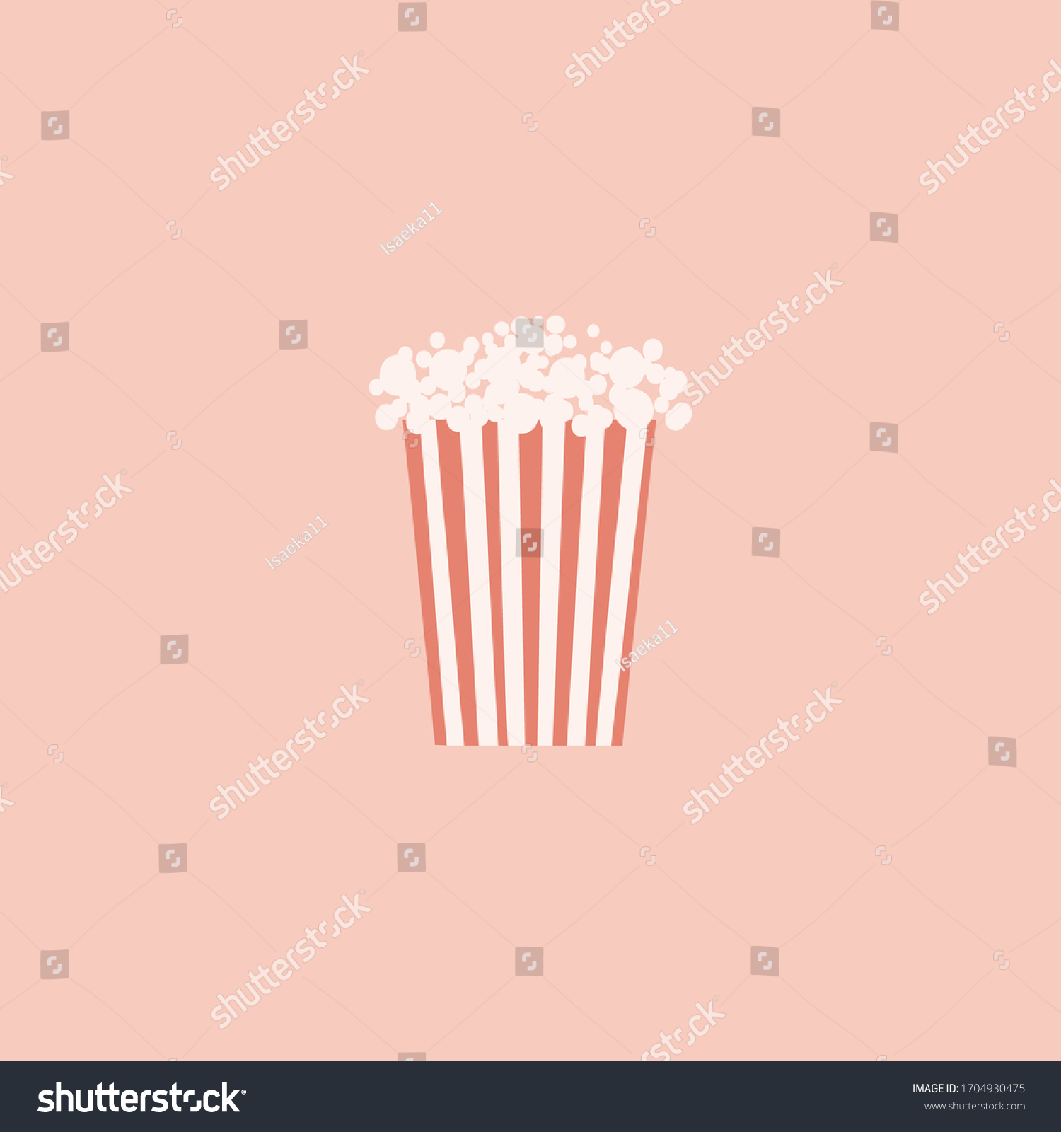 Popcorn Snack Vector Illustration Flat Design Stock Vector (Royalty ...